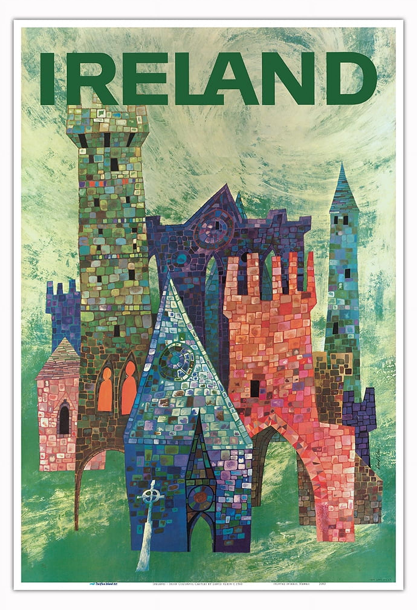 Ireland - Irish Colorful Castles - Vintage Travel Poster by David Klein ...