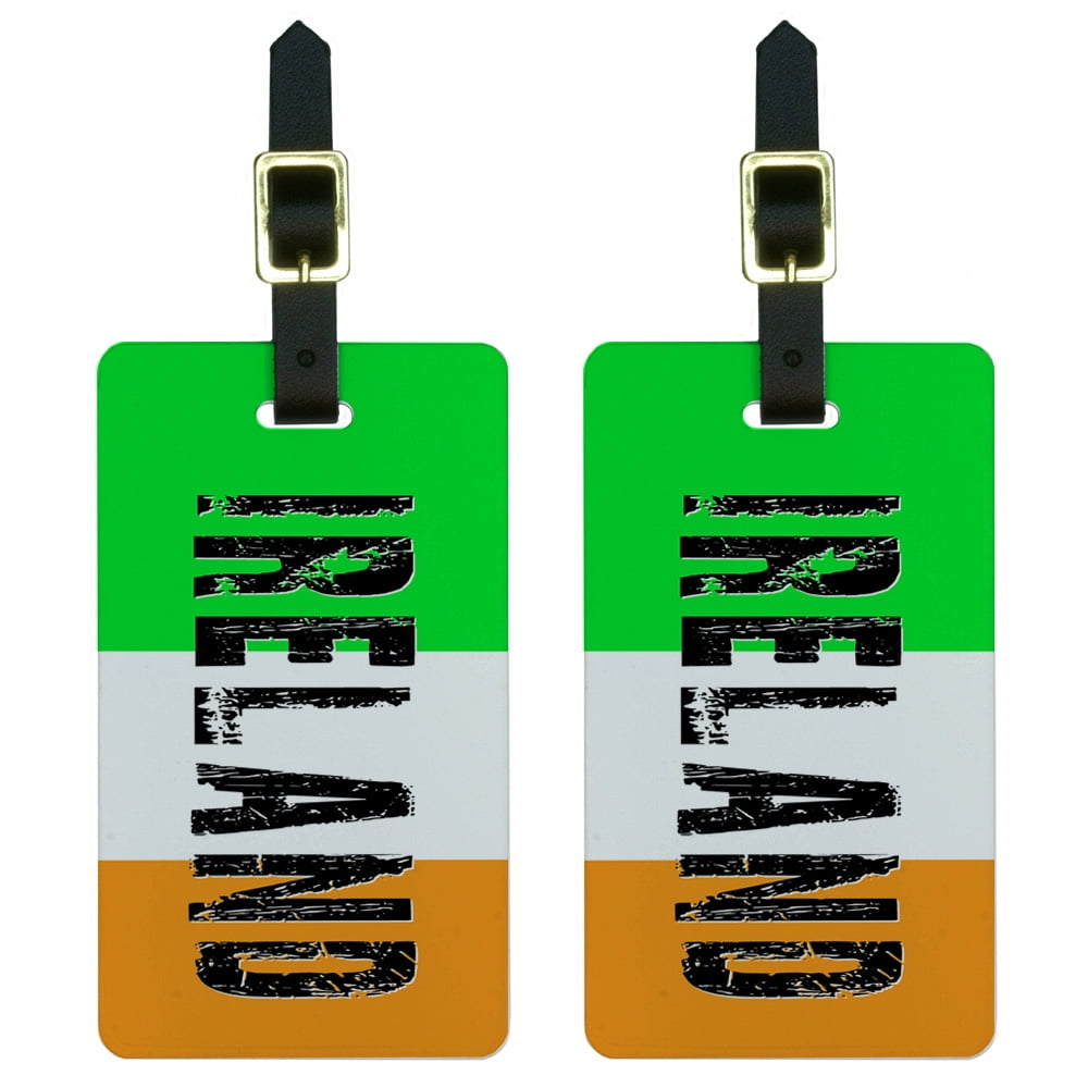 Ireland Irish Flag Luggage Tags Suitcase Carry-On ID, Set of 2 ...