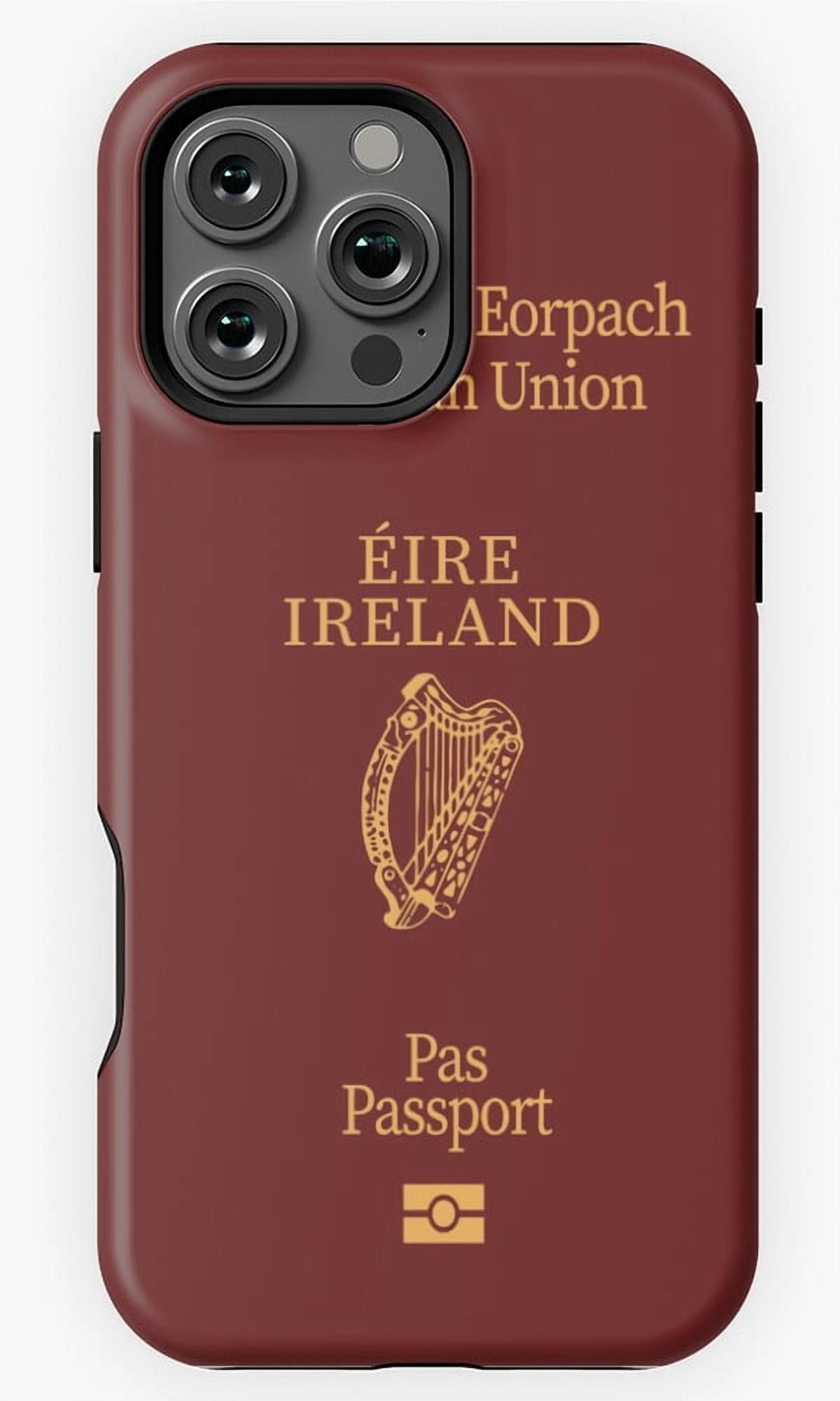 Ireland Irish Passport Stamp Travel Phone Case for iPhone 11 12 13 14 ...