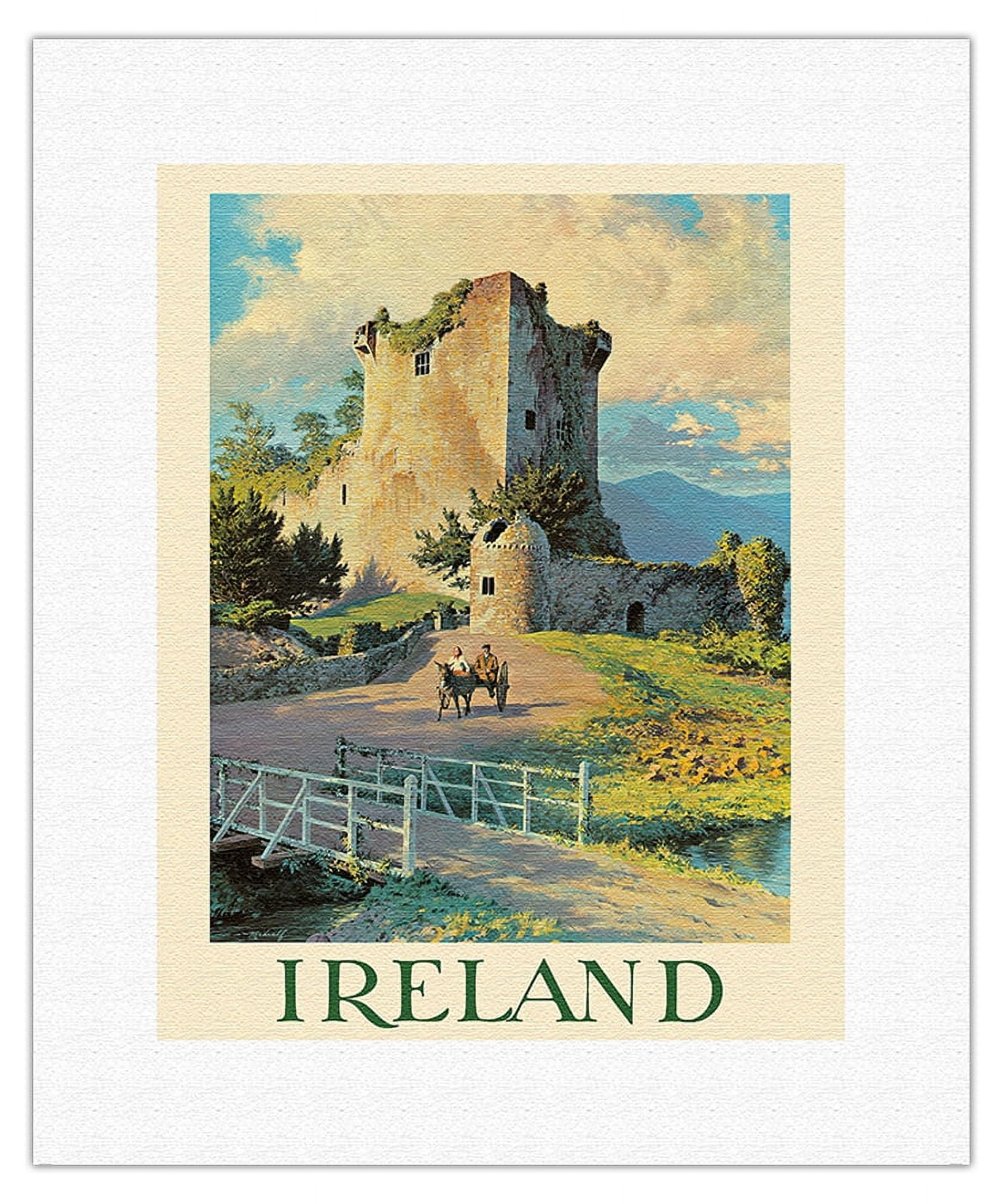 Ireland - Ross Castle Killarney - Vintage Travel Poster by William ...