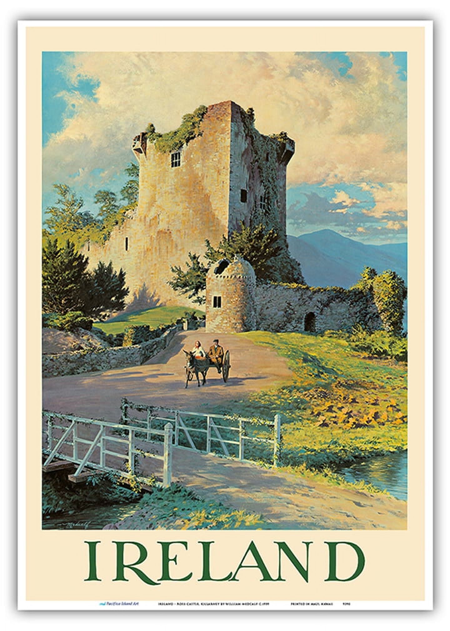 Ireland - Ross Castle Killarney - Vintage Travel Poster by William ...