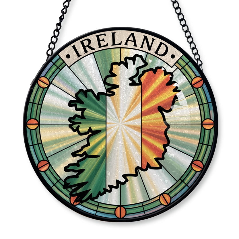 Ireland Travel Decor Suncatcher Stained Glass Window Hanging, Gift for ...