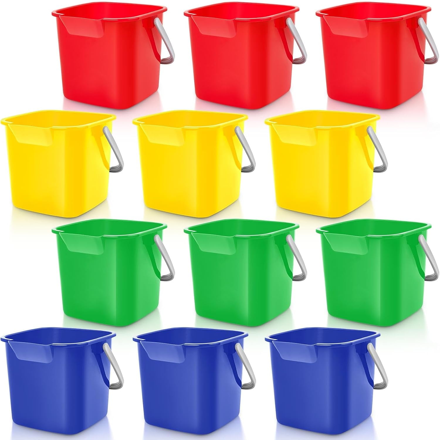 Irenare 12 Pcs Sanitizing Bucket 3 Quart Cleaning Bucket Small ...