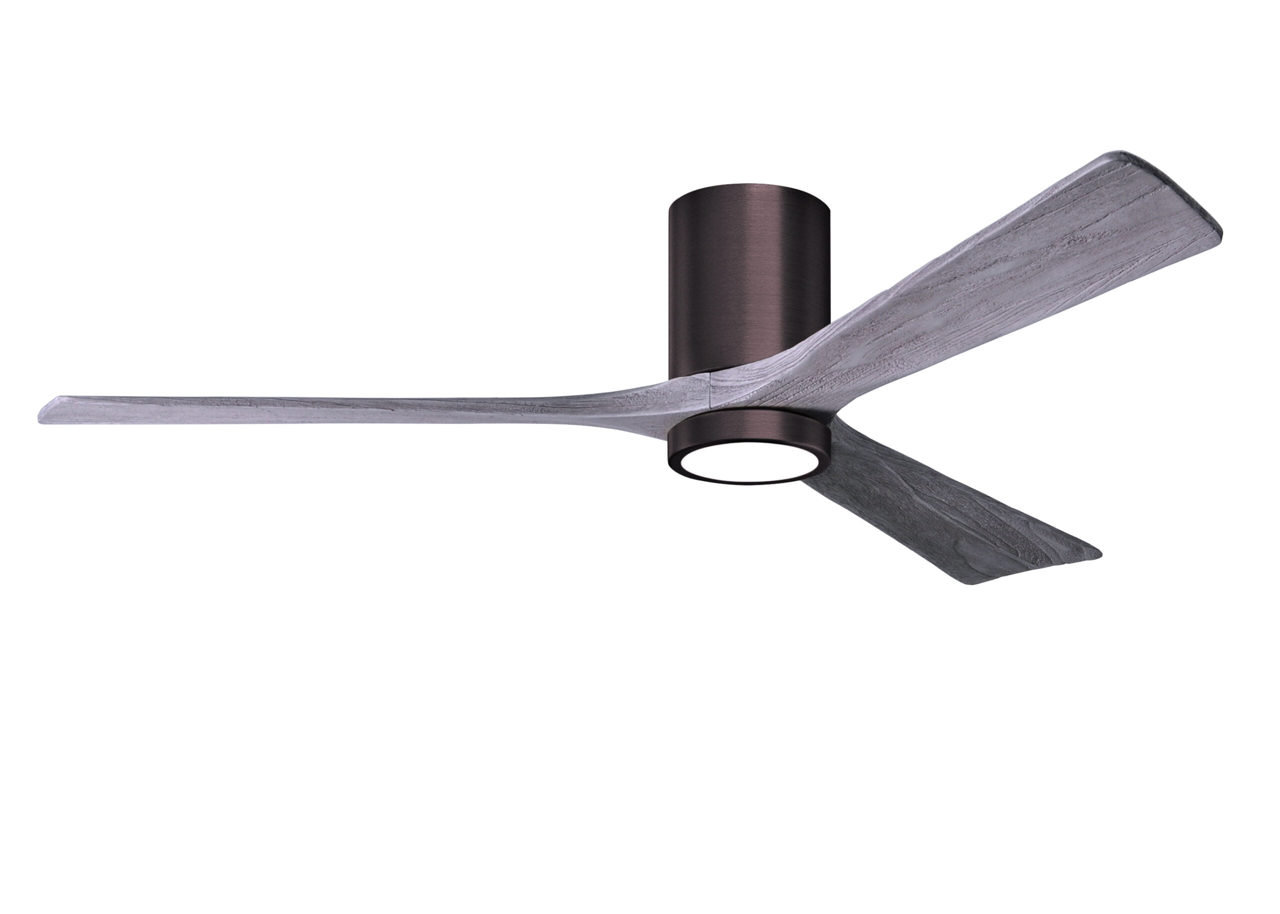 Irene-3HLK three-blade flush mount paddle fan in Brushed Bronze finish ...