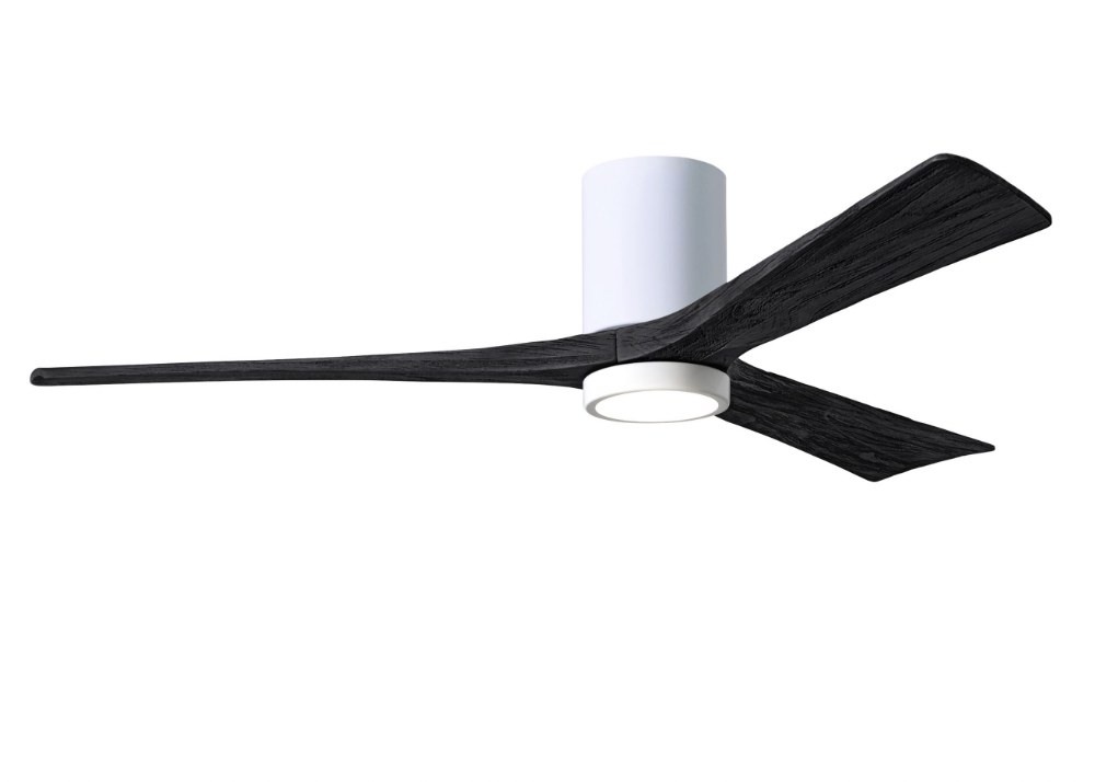 Irene-3HLK three-blade flush mount paddle fan in Gloss White finish ...