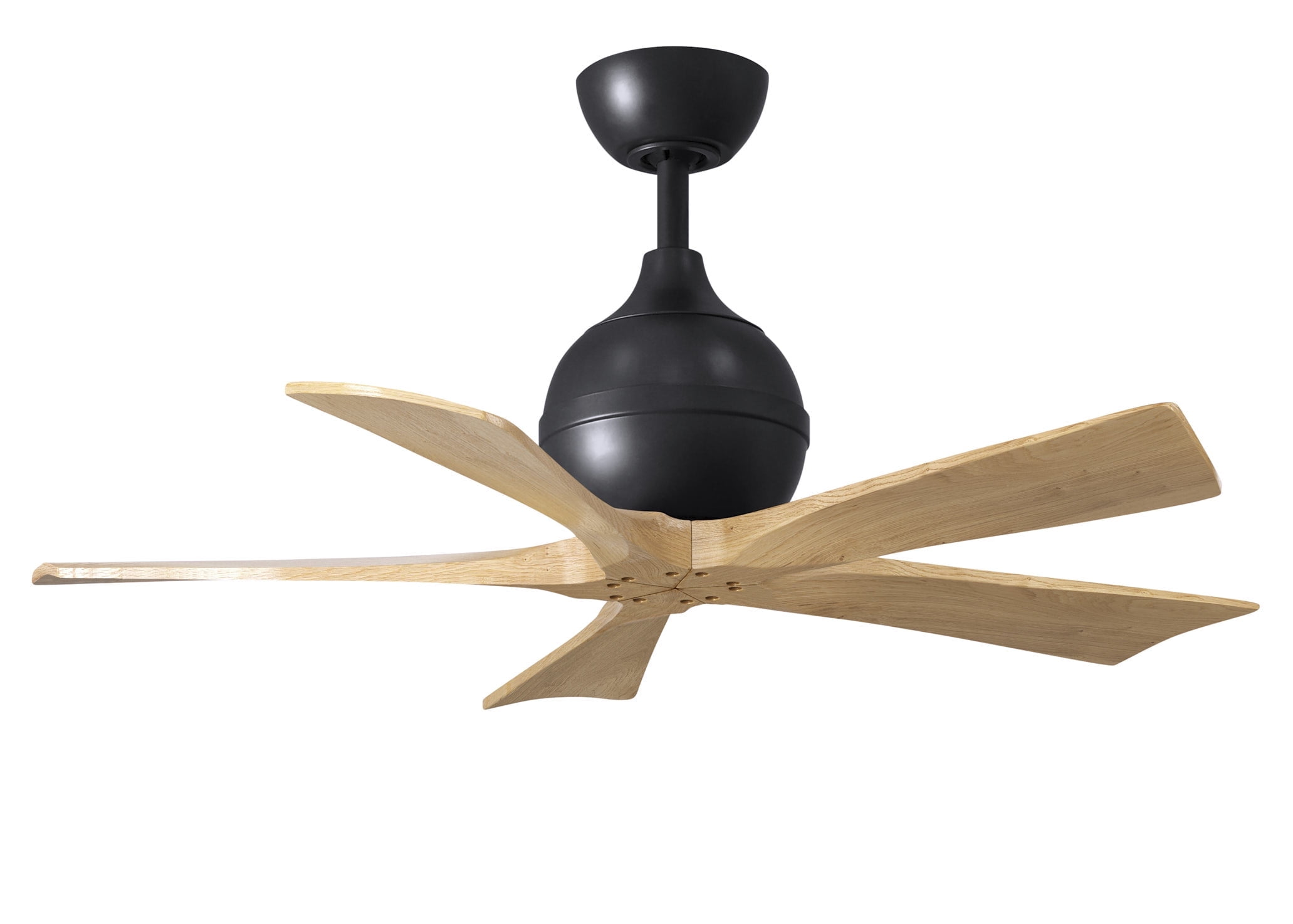 Irene-5 five-blade paddle fan in Matte Black finish with 42" with light ...