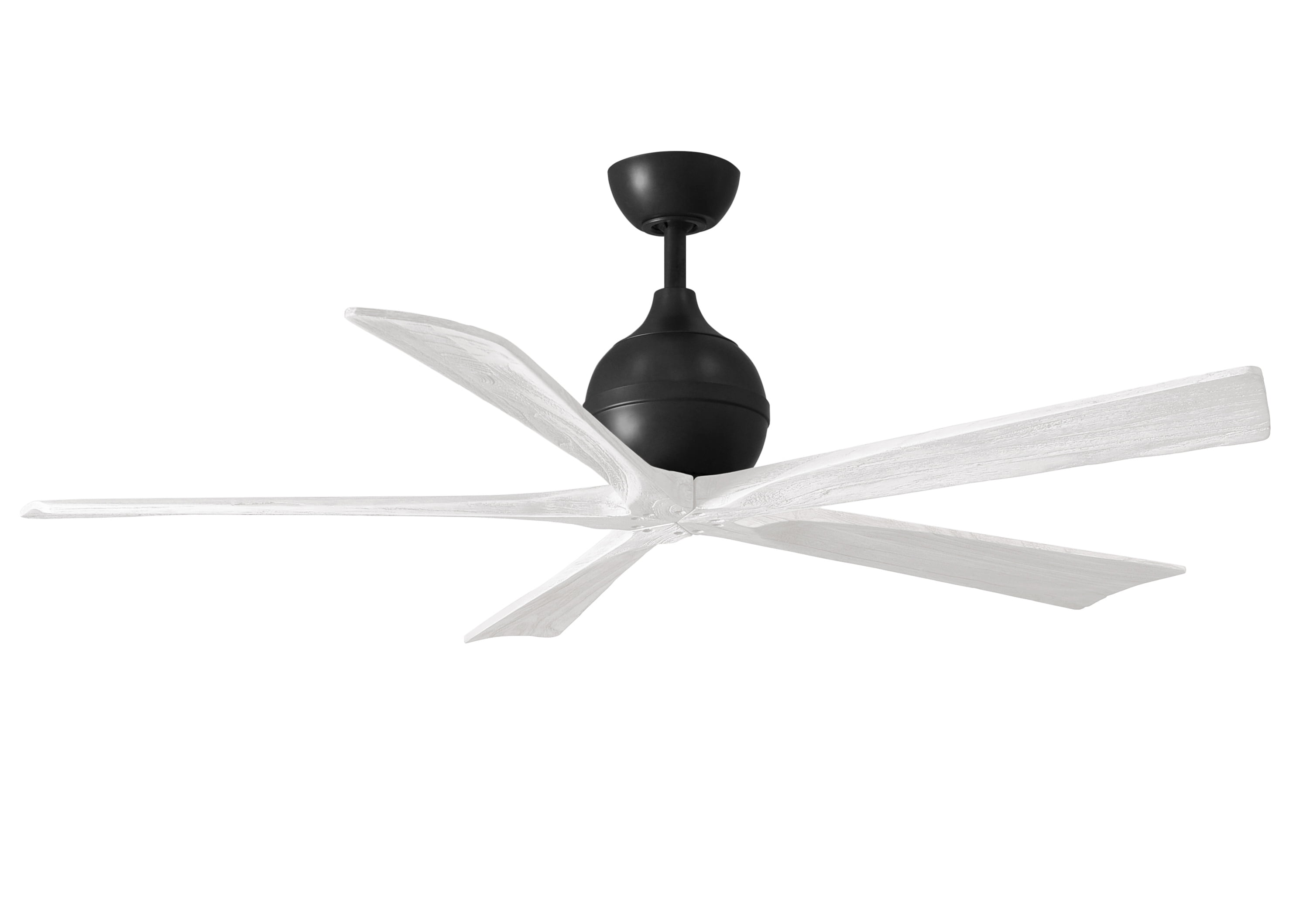 Irene-5 five-blade paddle fan in Matte Black finish with 60" solid ...