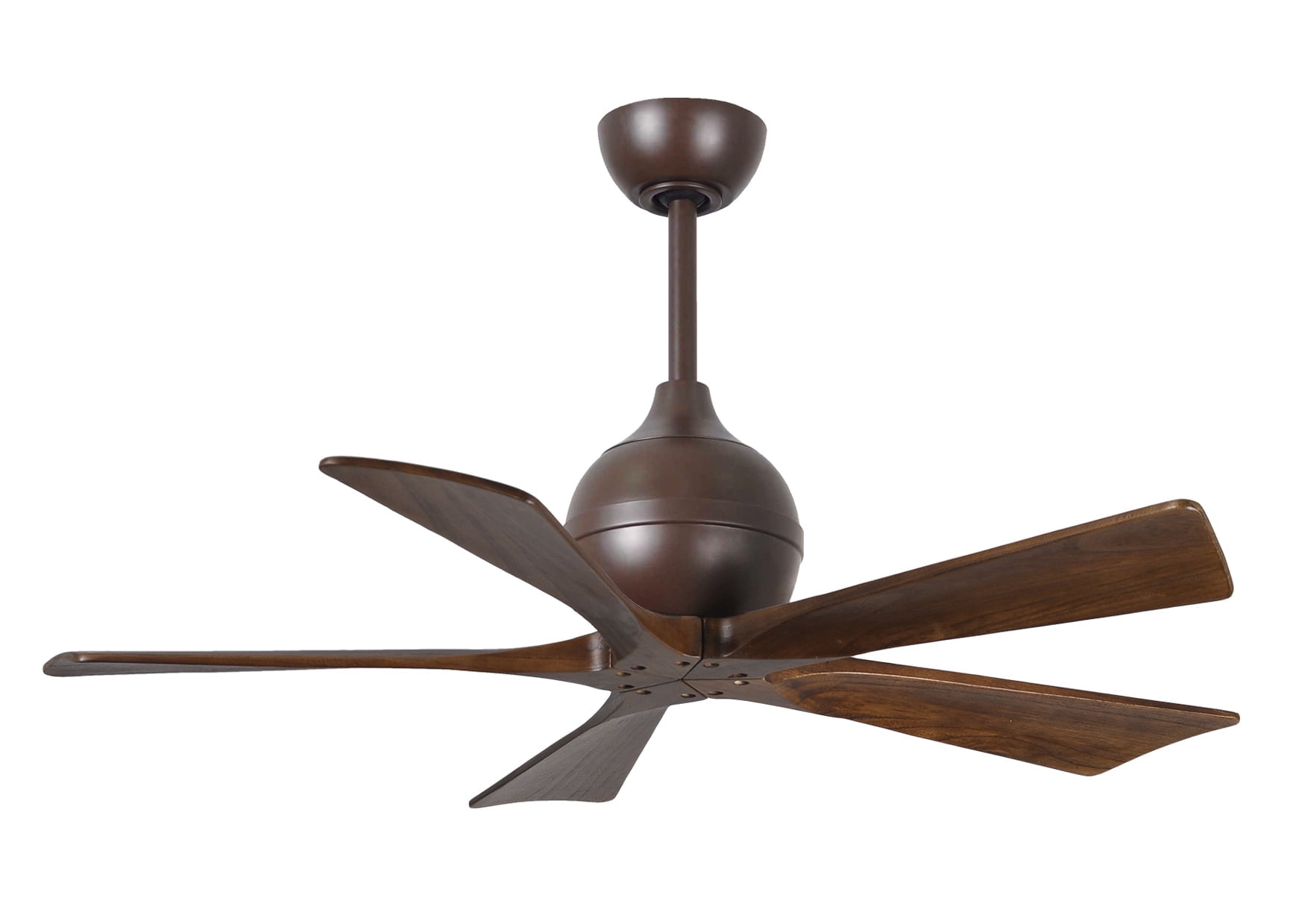 Irene-5 five-blade paddle fan in Textured Bronze finish with 42" solid ...