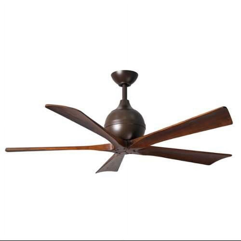 Irene-5 five-blade paddle fan in Textured Bronze finish with 52" solid ...