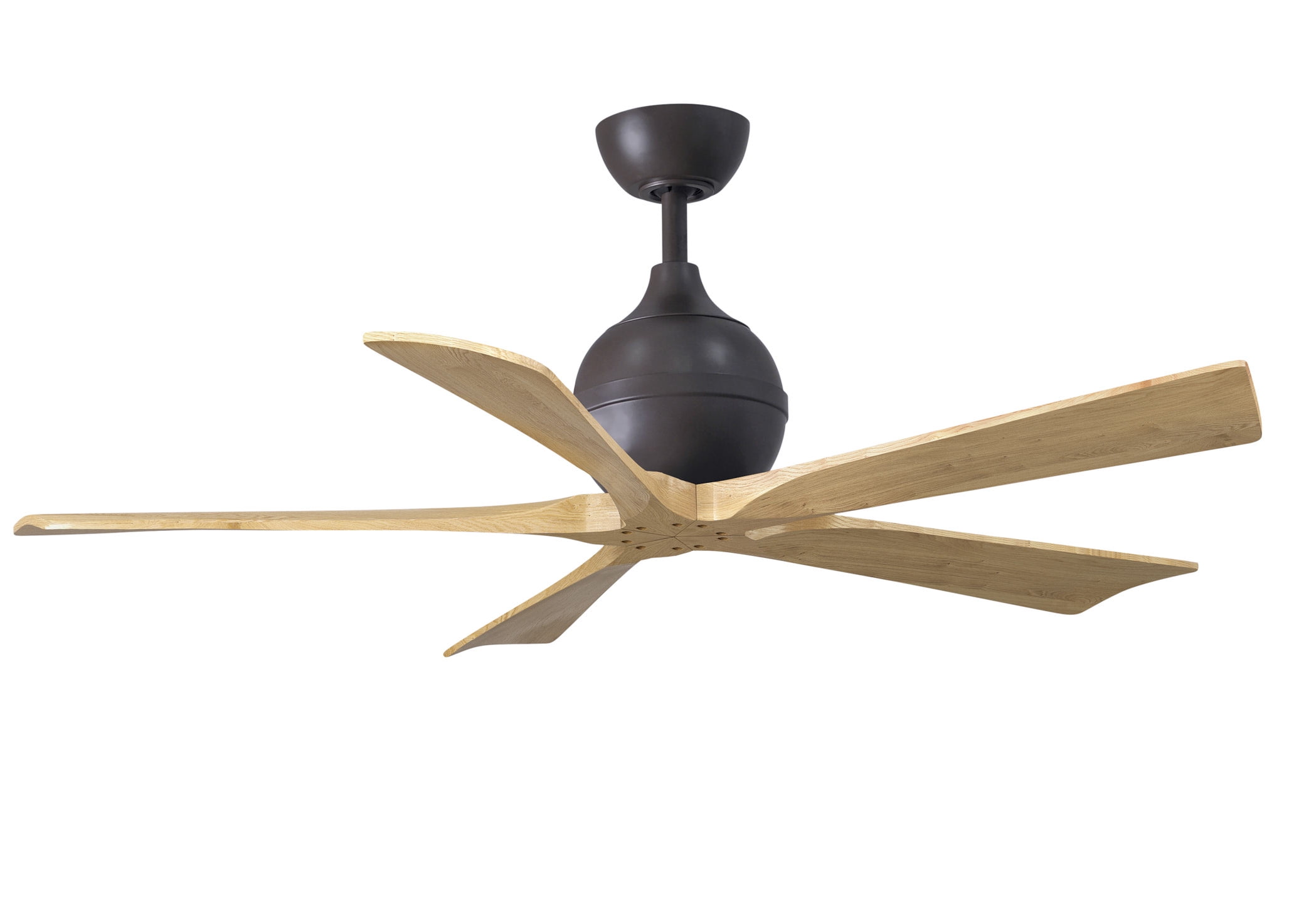 Irene-5 five-blade paddle fan in Textured Bronze finish with 52" with ...