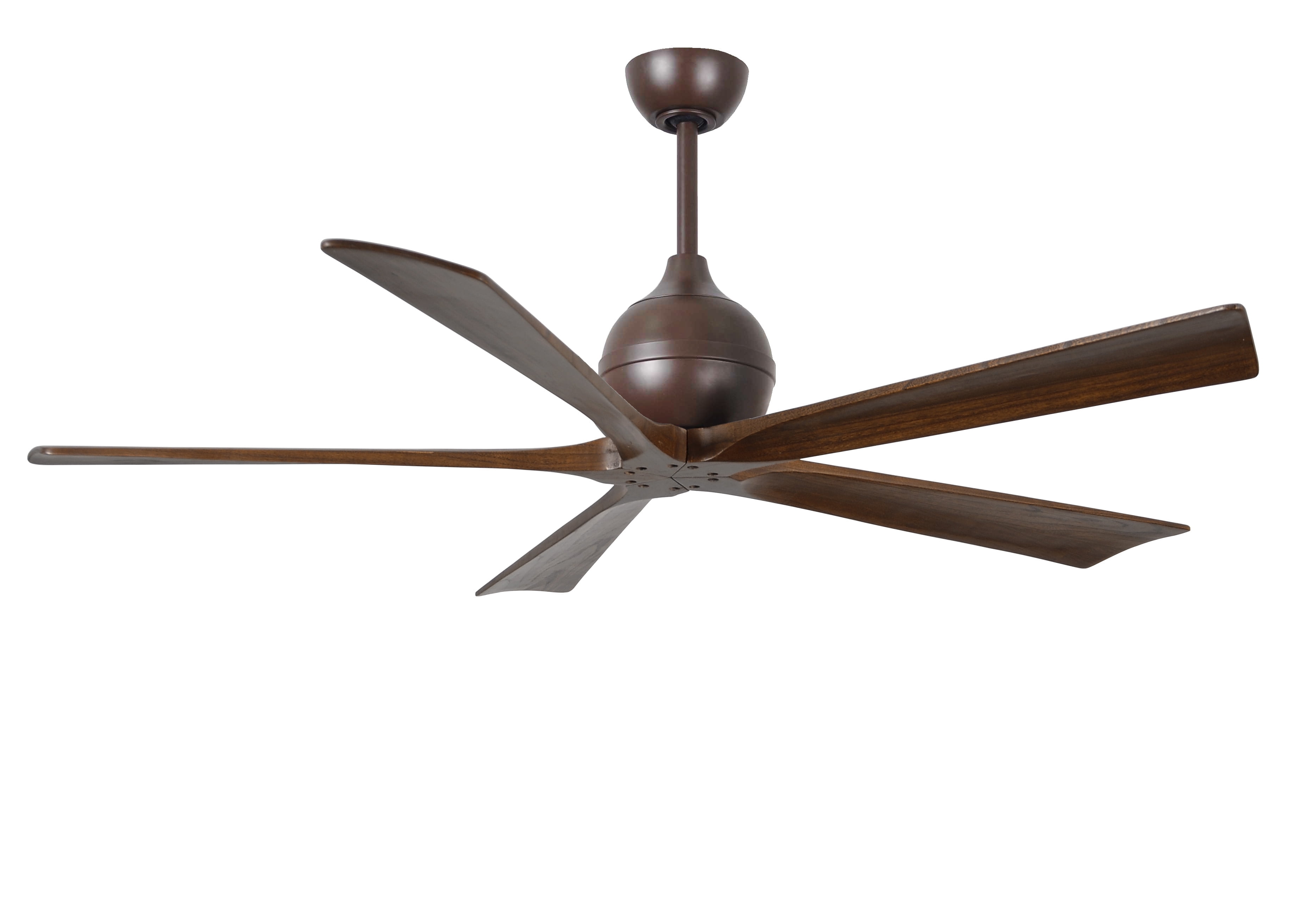 Irene-5 five-blade paddle fan in Textured Bronze finish with 60" solid ...