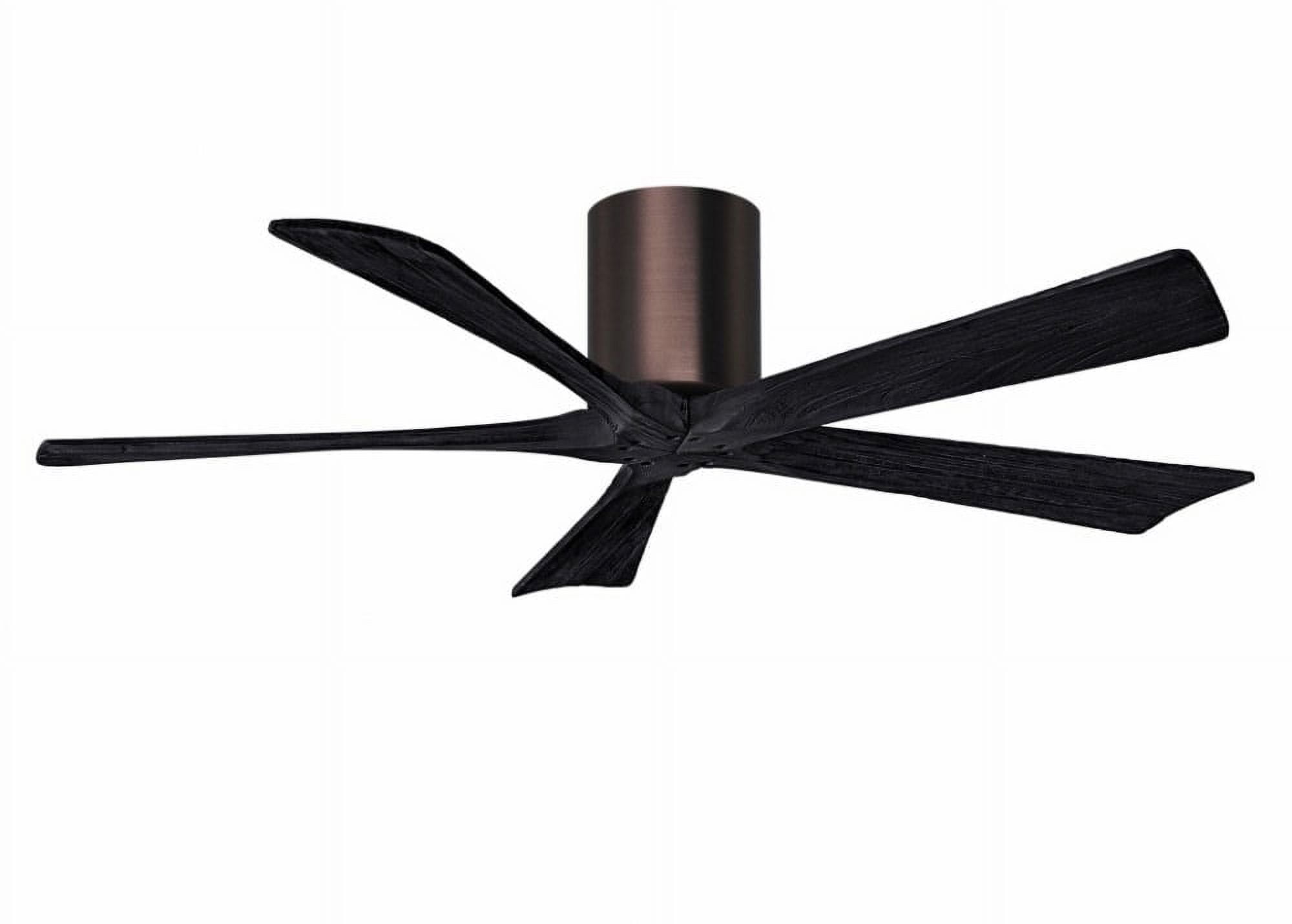Irene-5H five-blade flush mount paddle fan in Brushed Bronze finish ...