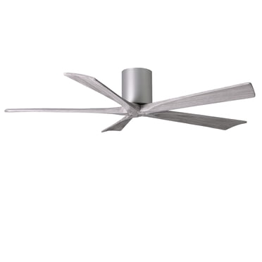IR5HLK five-blade flush mount paddle fan in Brushed Nickel finish with ...