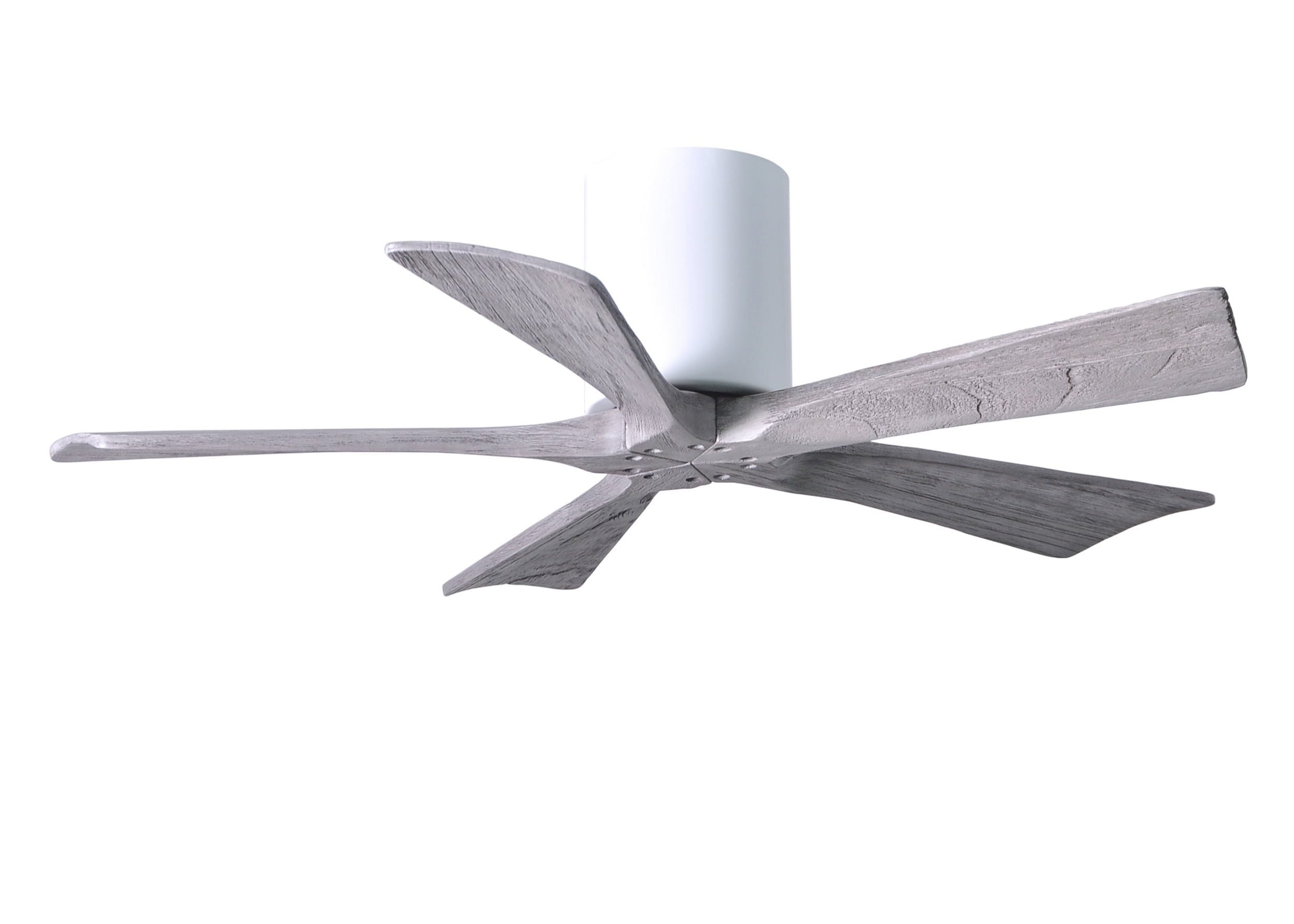 Irene-5H five-blade flush mount paddle fan in Gloss White finish with ...