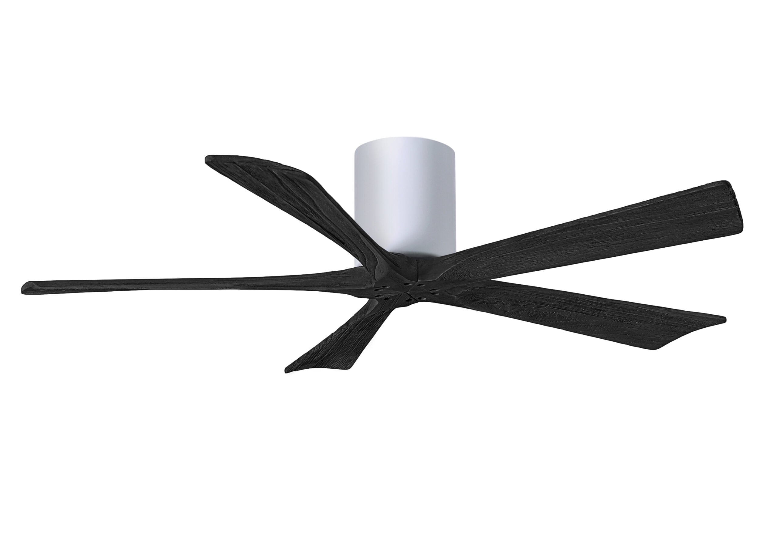 Irene-5H five-blade flush mount paddle fan in Gloss White finish with ...