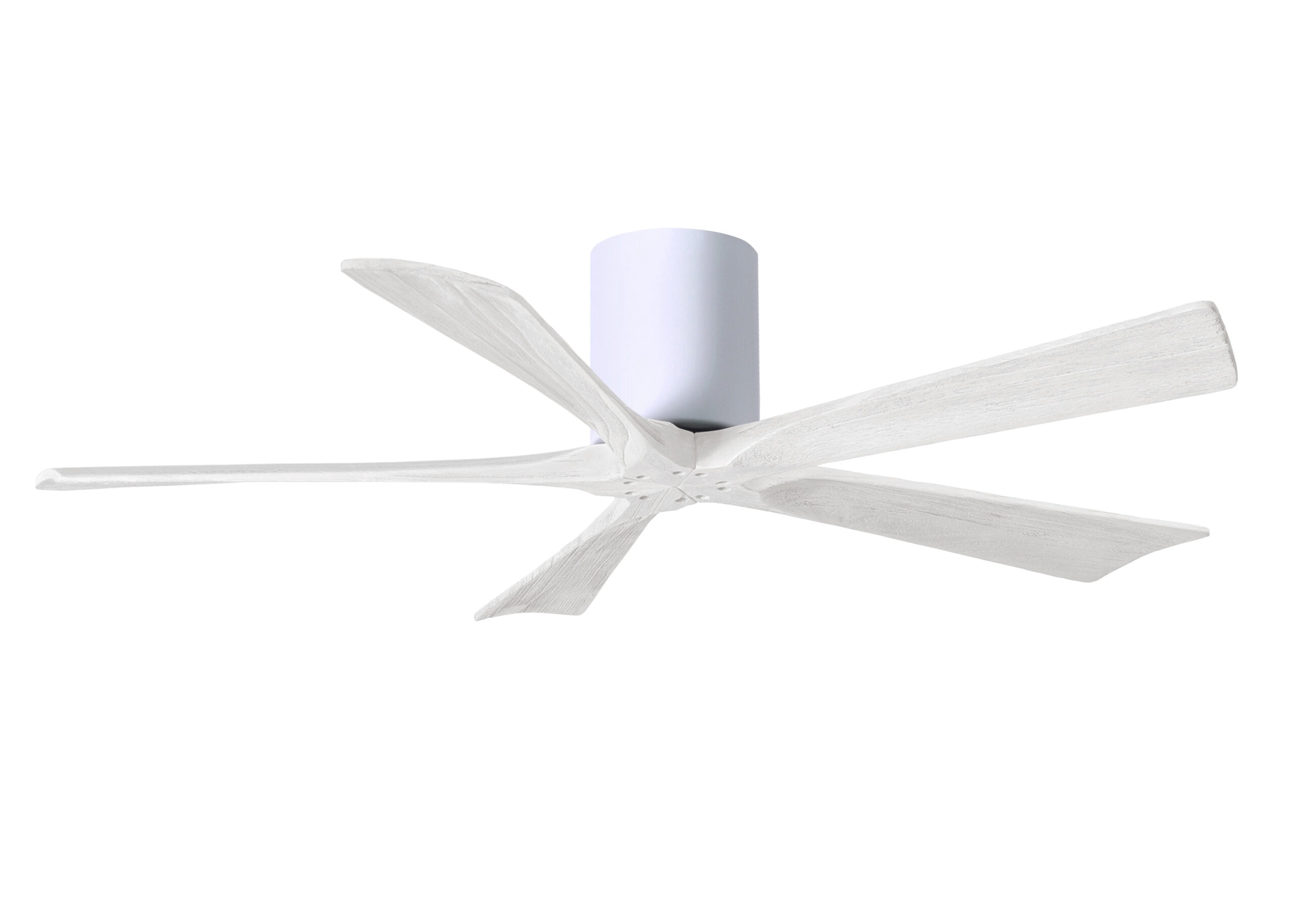 Irene-5H five-blade flush mount paddle fan in Gloss White finish with ...