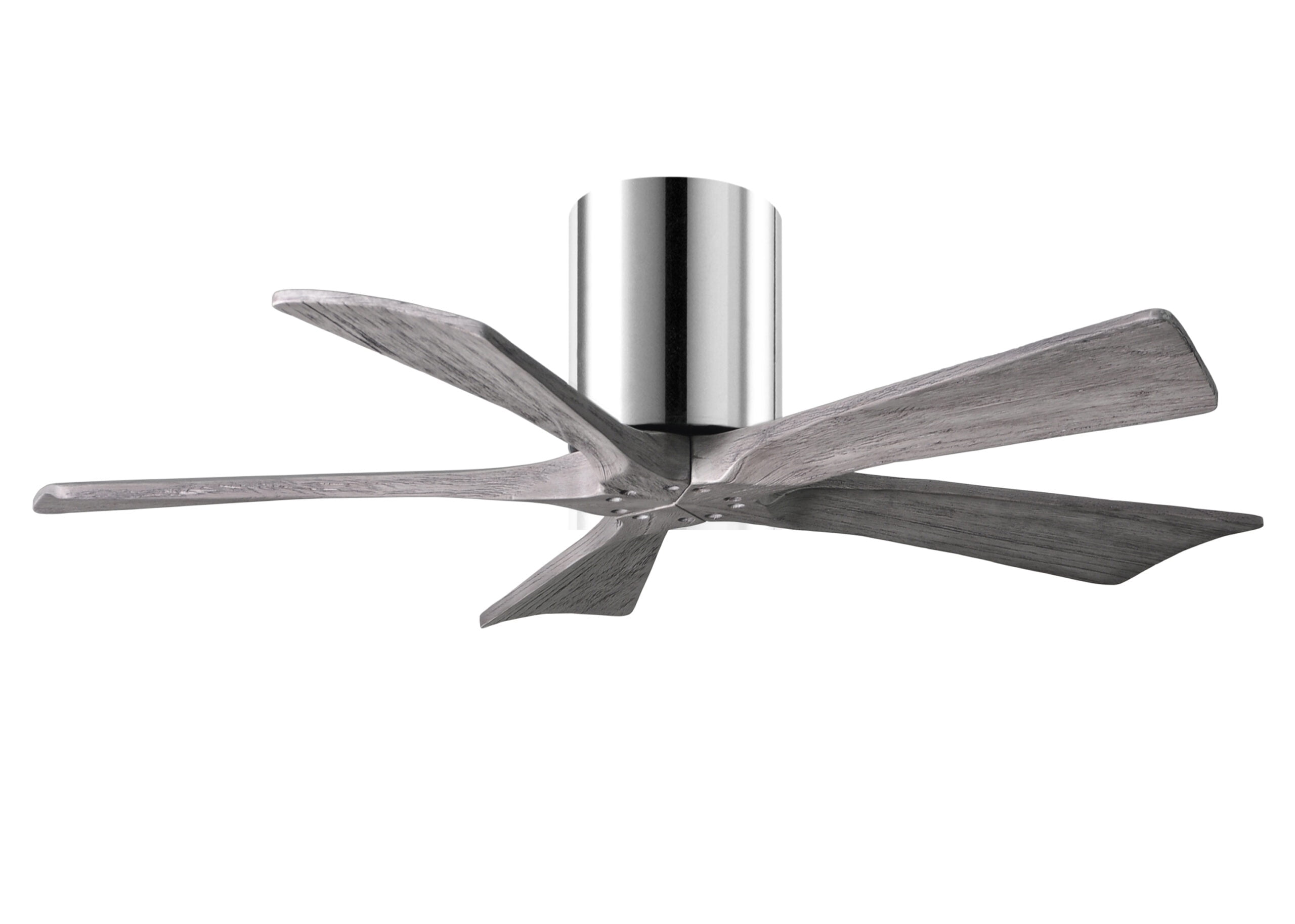 Irene-5H five-blade flush mount paddle fan in Polished Chrome finish ...