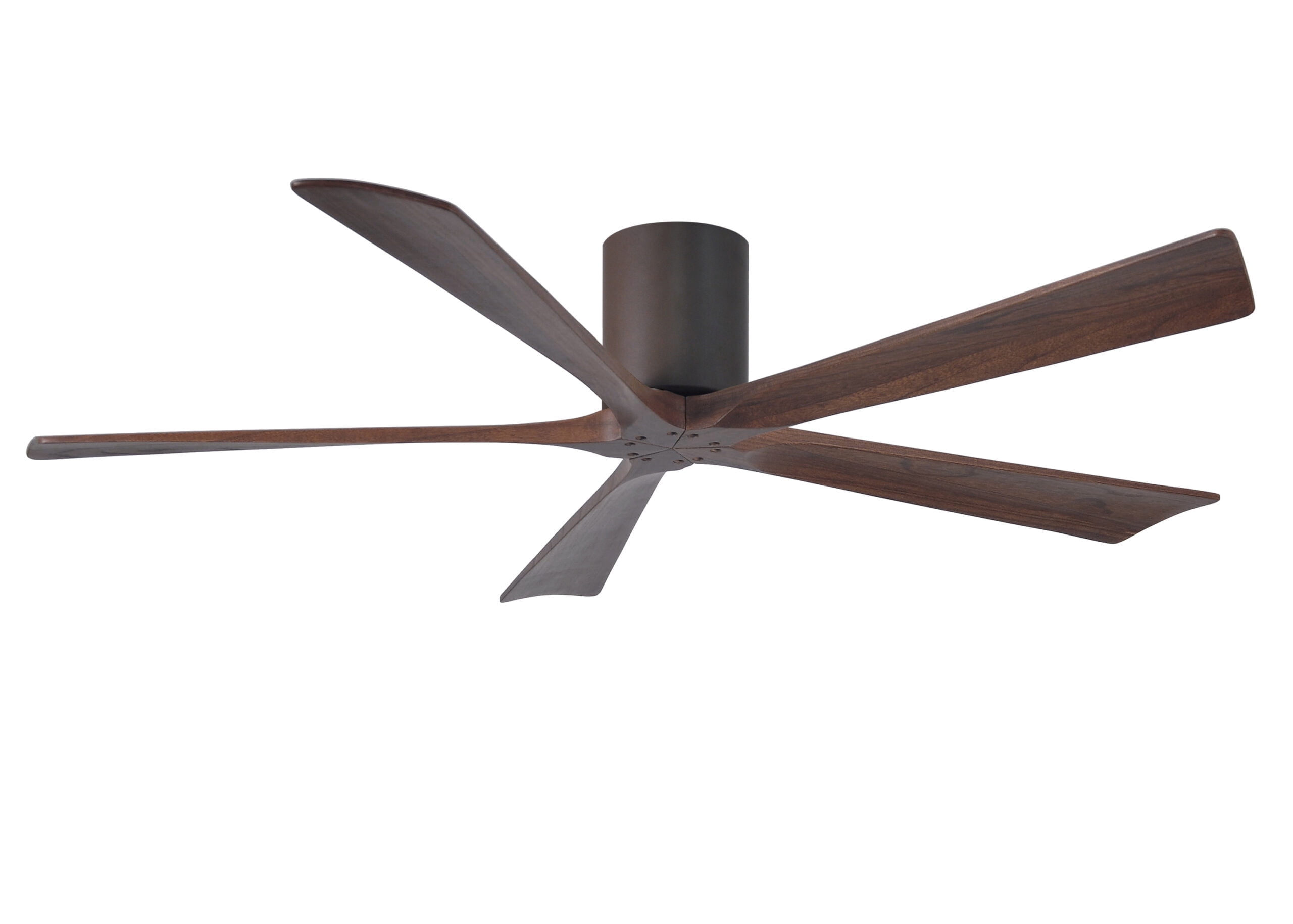 Irene-5H five-blade flush mount paddle fan in Textured Bronze finish ...