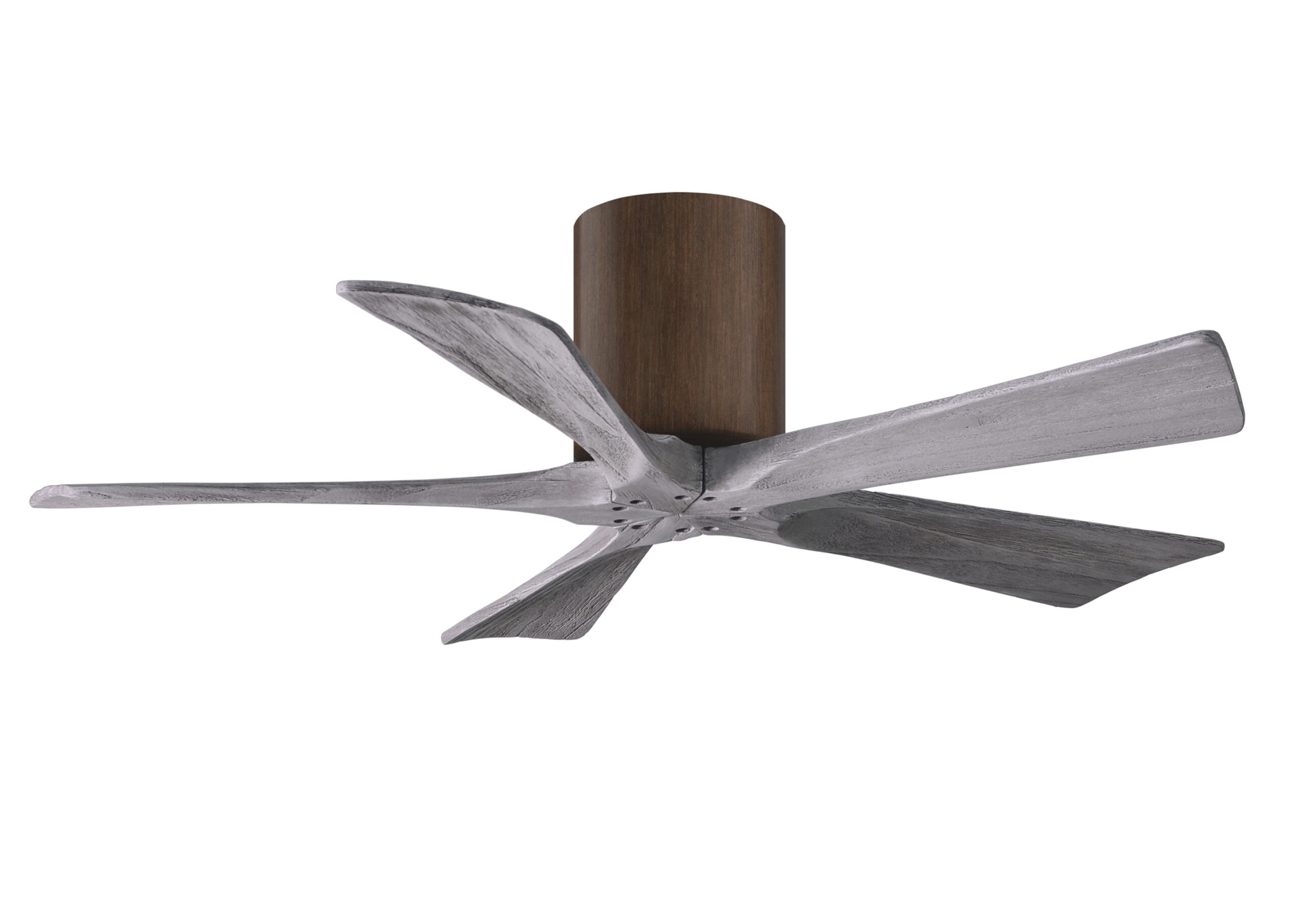Irene-5H five-blade flush mount paddle fan in Walnut finish with 42 ...