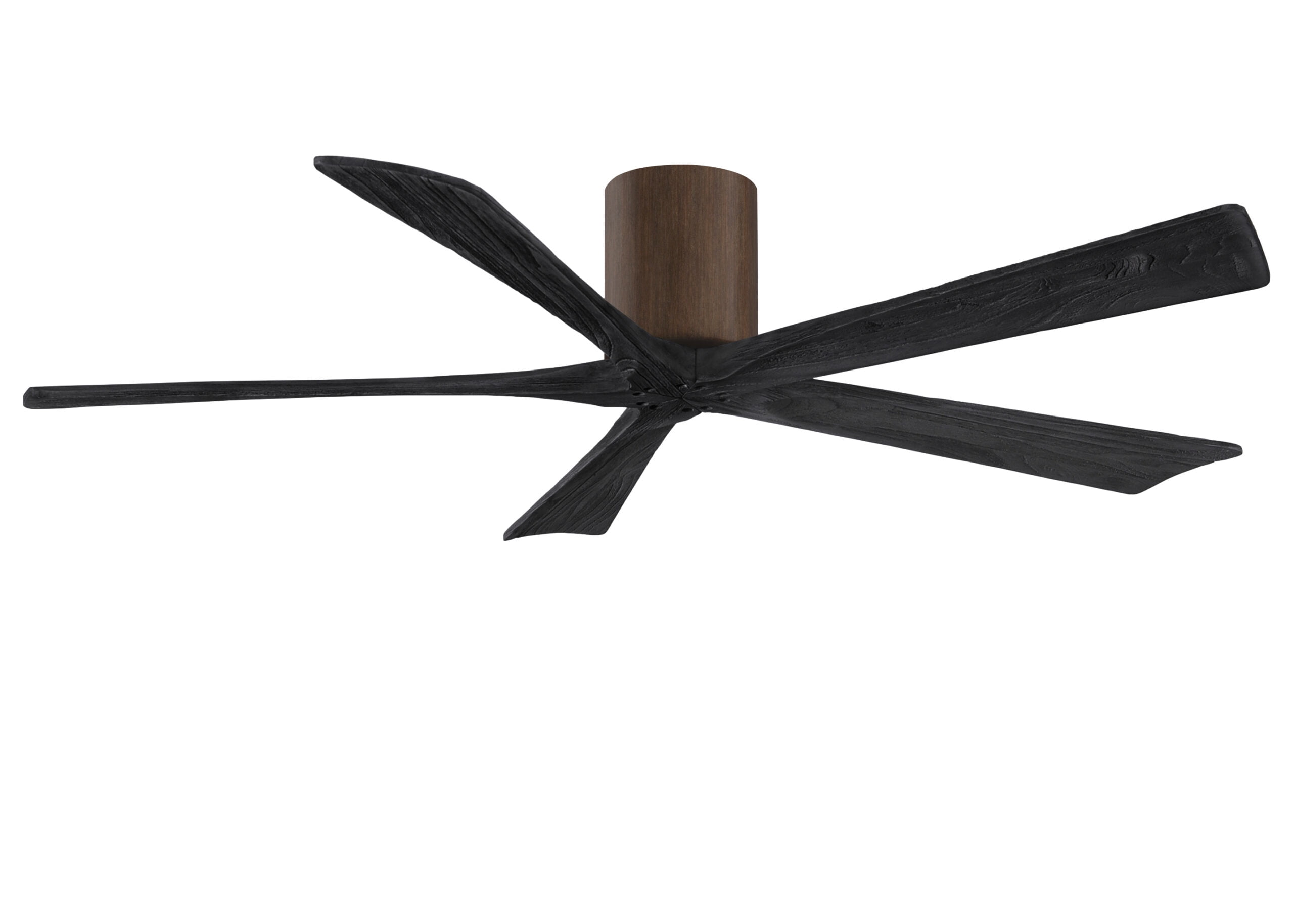 Irene-5H five-blade flush mount paddle fan in Walnut finish with 60 ...