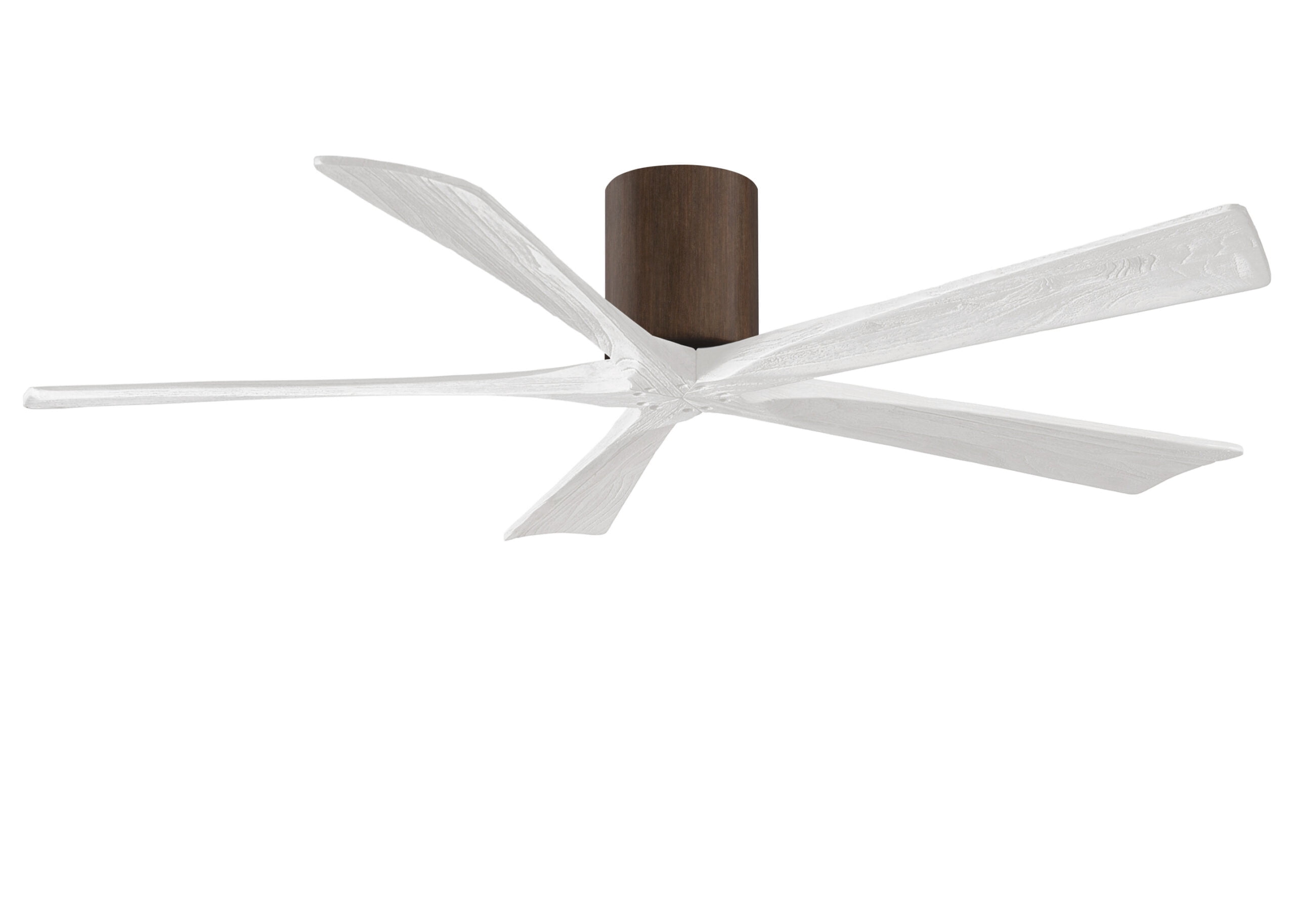 Irene-5H five-blade flush mount paddle fan in Walnut finish with 60 ...