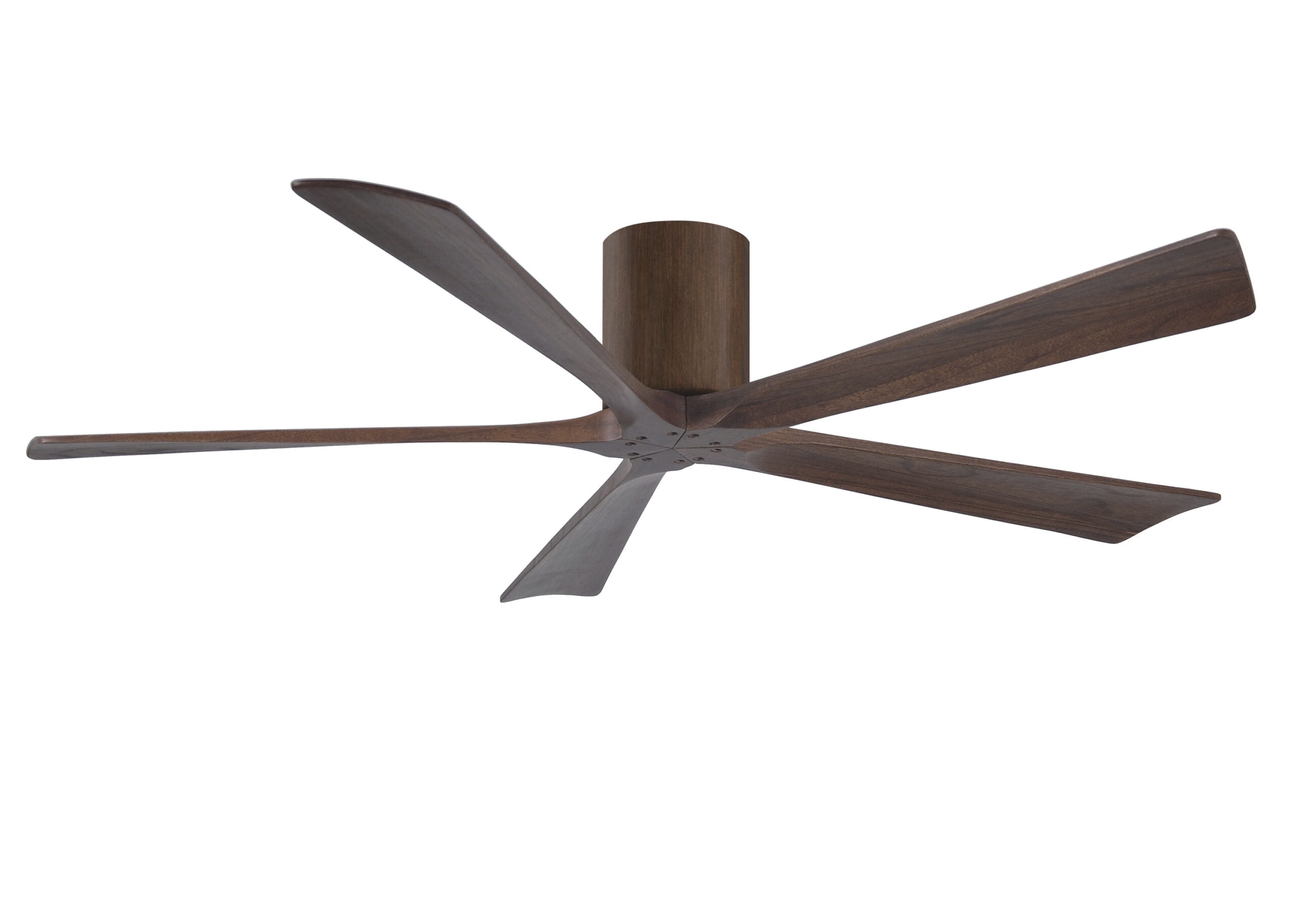 Irene-5H five-blade flush mount paddle fan in Walnut finish with 60 ...