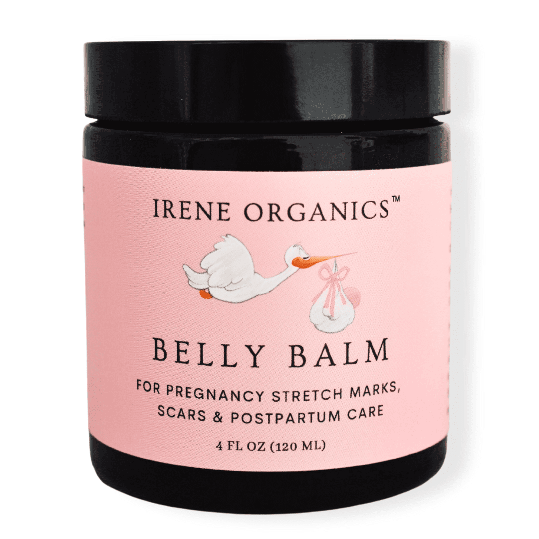 Irene Organics Stretch Mark Belly Balm for Pregnancy and Postpartum ...