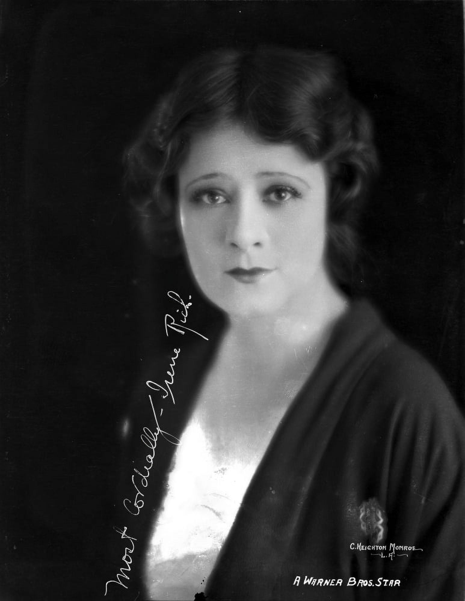 Irene Rich in Black Dress with Signature Photo Print (8 x 10) - Walmart.com