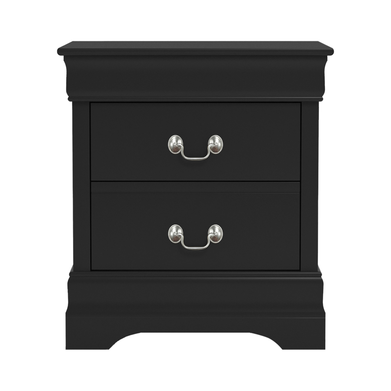 Ireton 2-Drawer Black Nightstand (21.5" x 15.8" x 24") - Walmart.com