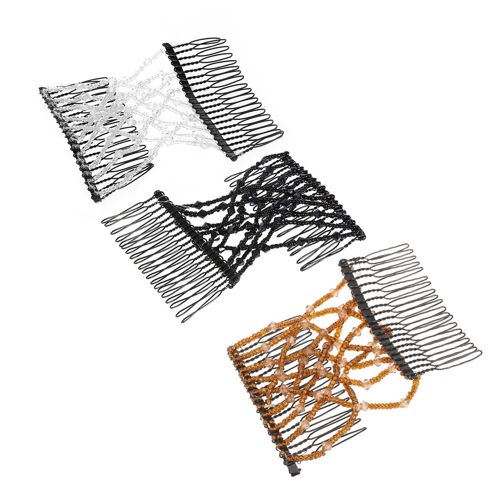 Bead Stretchy Hair Combs