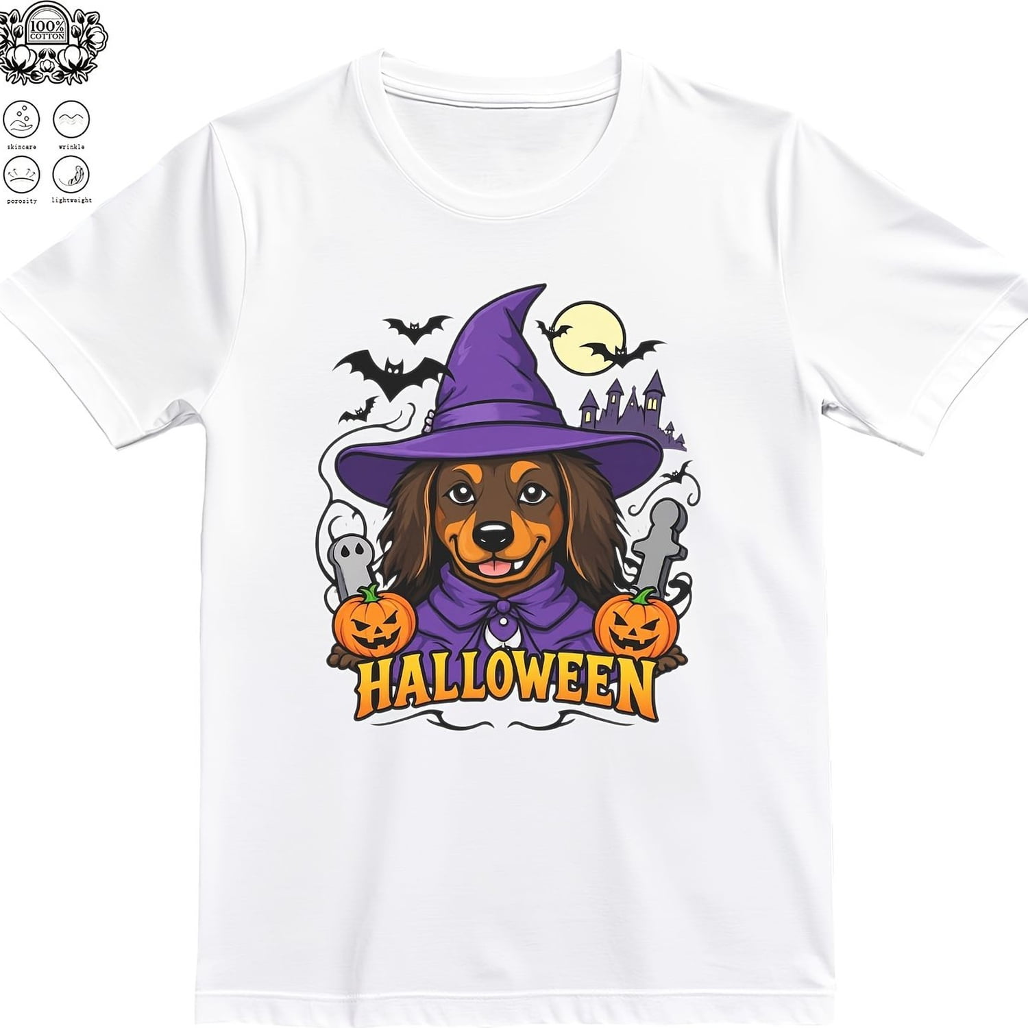 IriS1H ter Cosplay Witch rved Pumpkinalloween Moon T-S1Hirt 0001- 94 ...