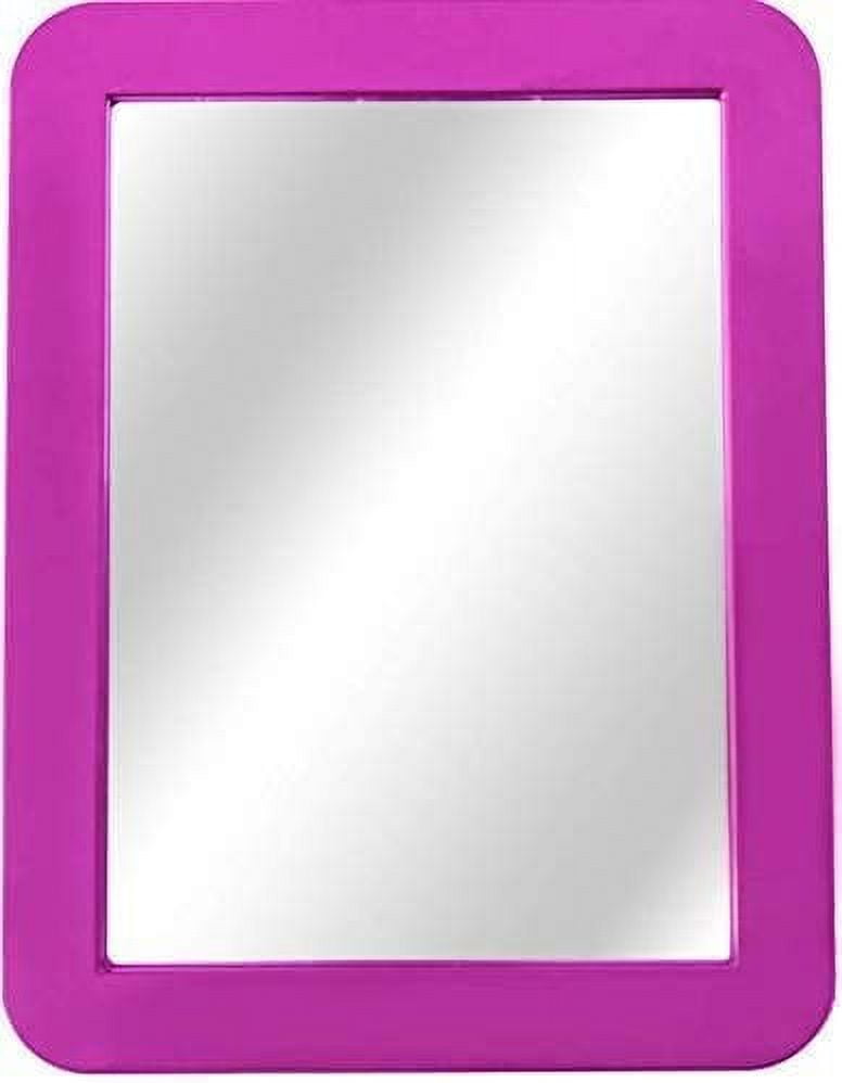 Iric Sticky Magnetic Back Lightweight Pink Mirror (5” x 7”) for Make-up ...