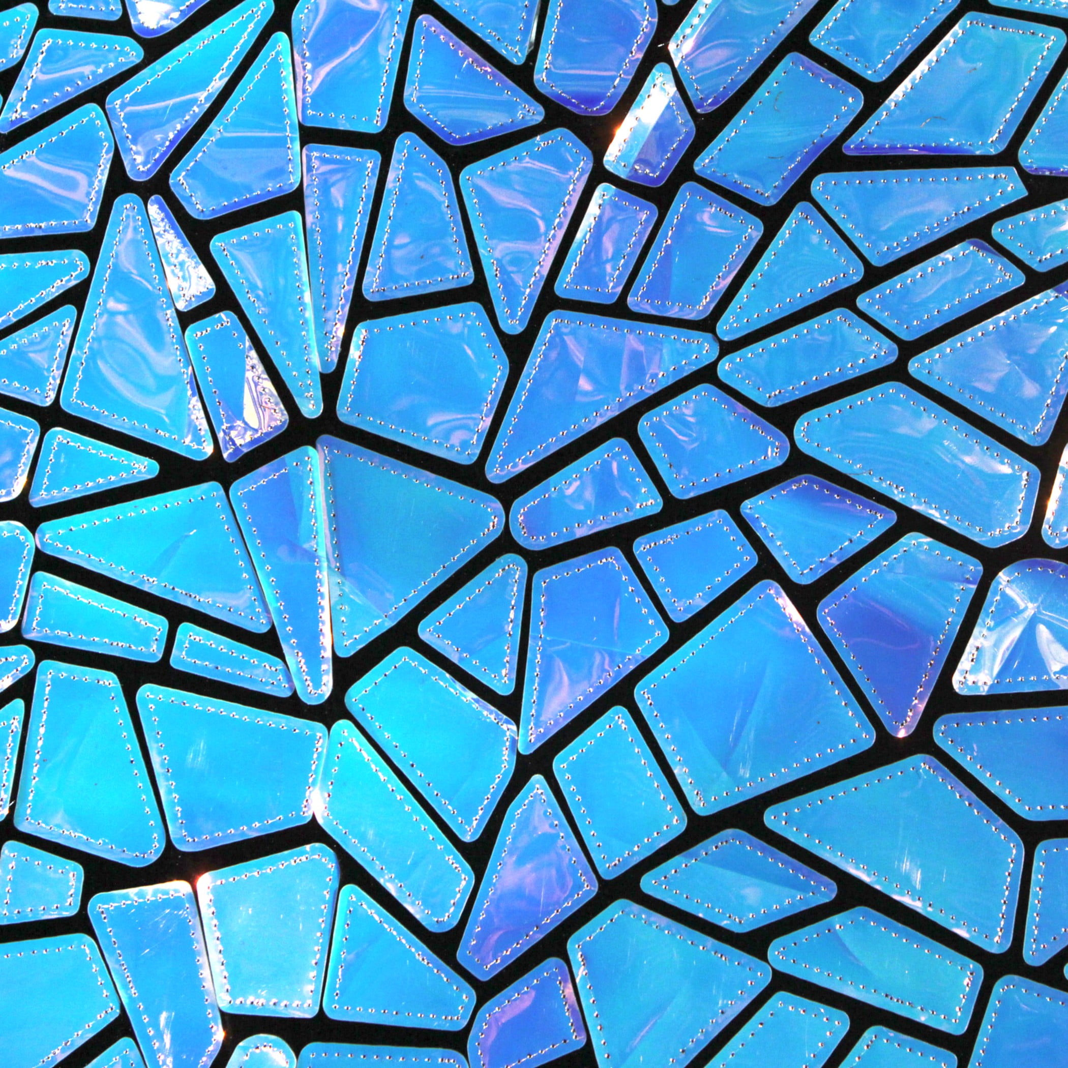 Iridescent Blue Vinyl Sequin fabric for fashion and upholstery ...