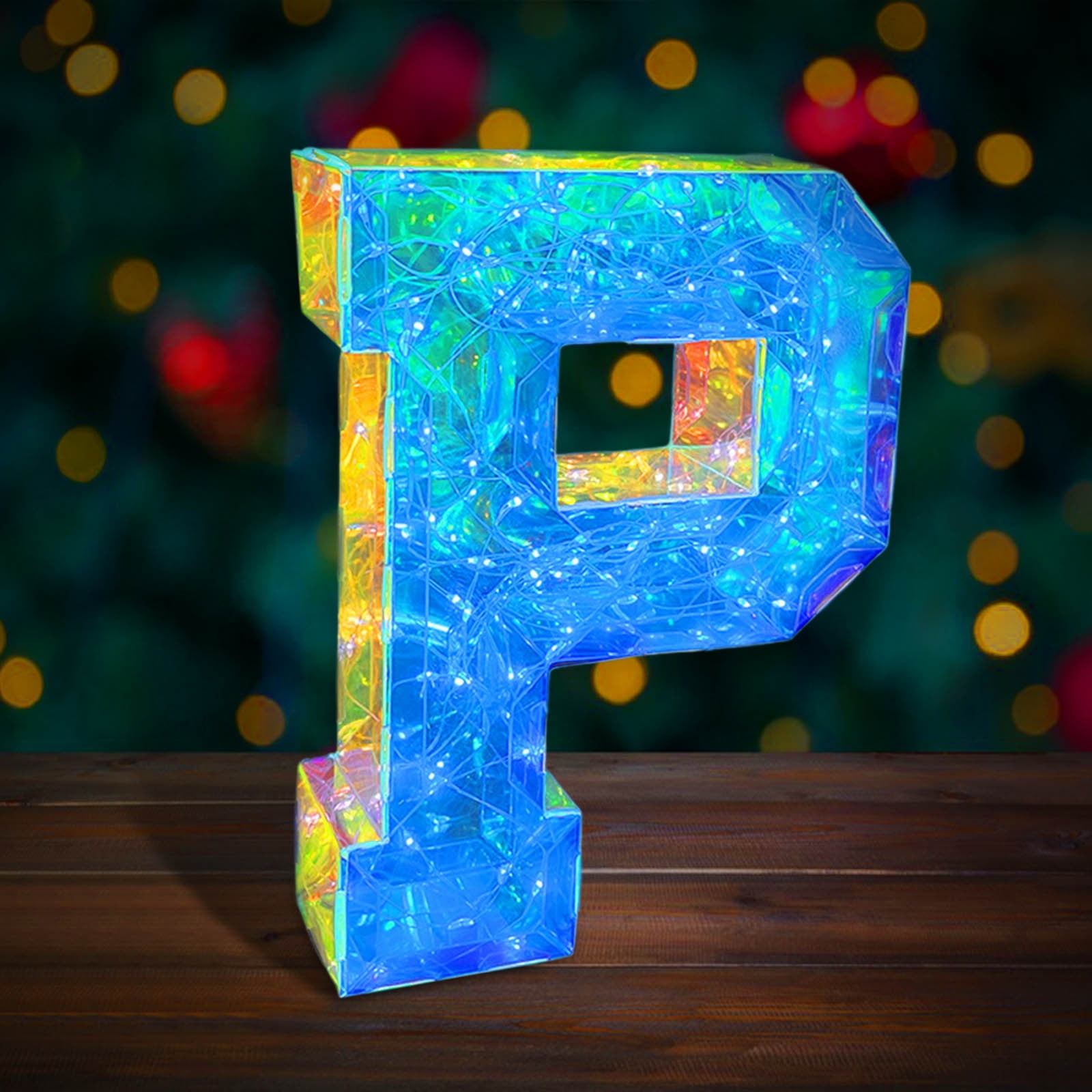 Iridescent Letters Lights Christmas Decorations 26 Letters LED Lights ...