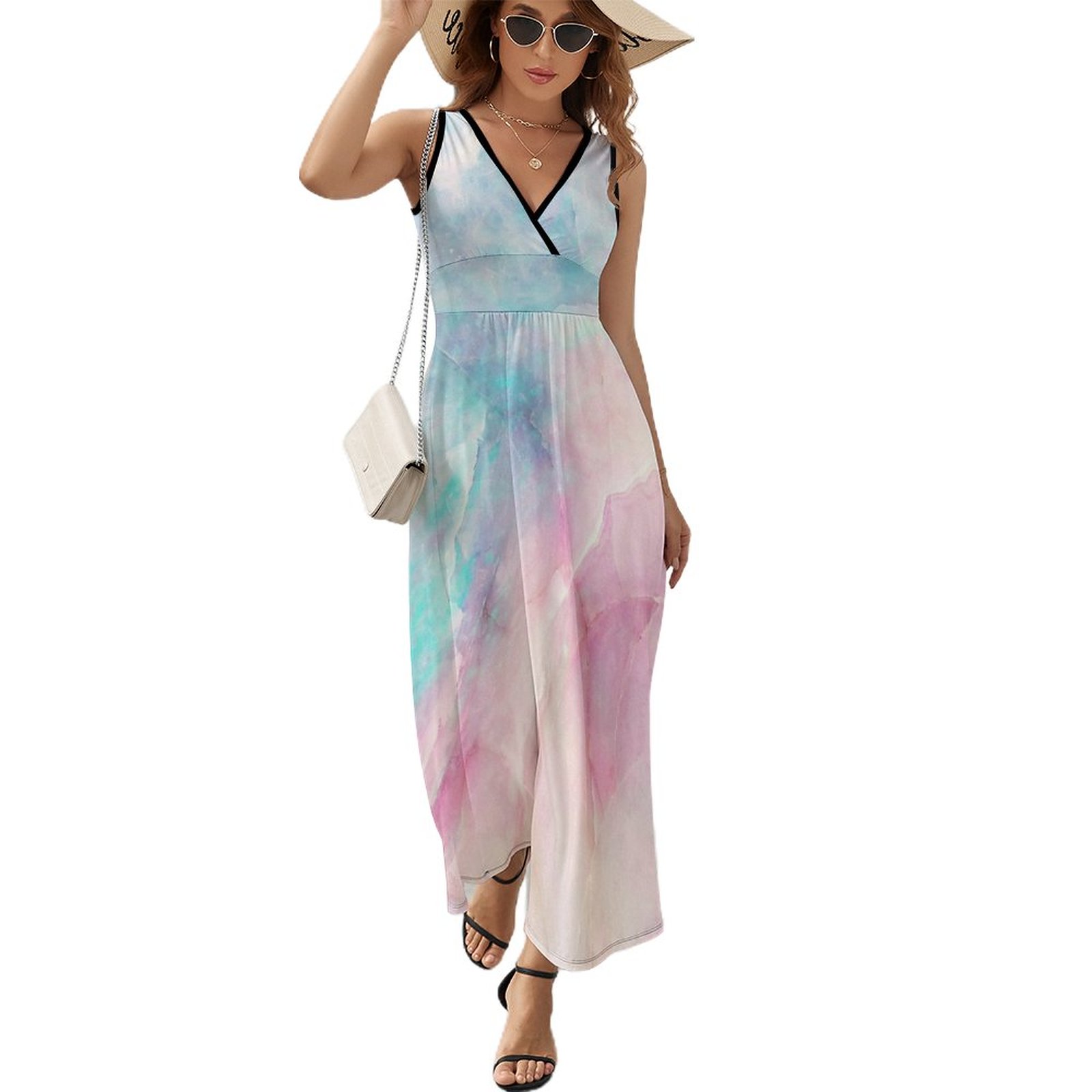 Iridescent Marble Sleeveless Dress dresses korean style Evening gown ...