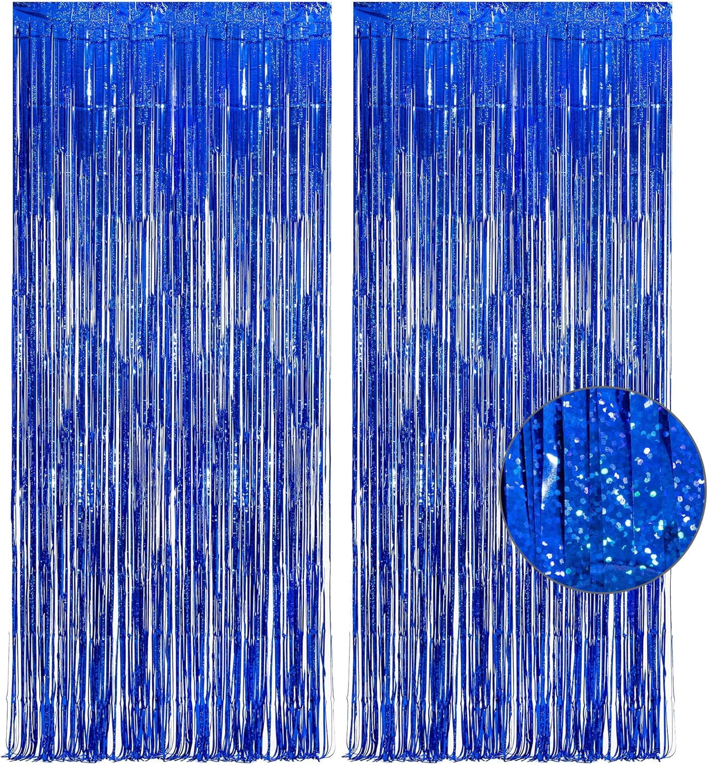 Iridescent Party Streamers Backdrop Neon Transparent Holographic Tinsel ...