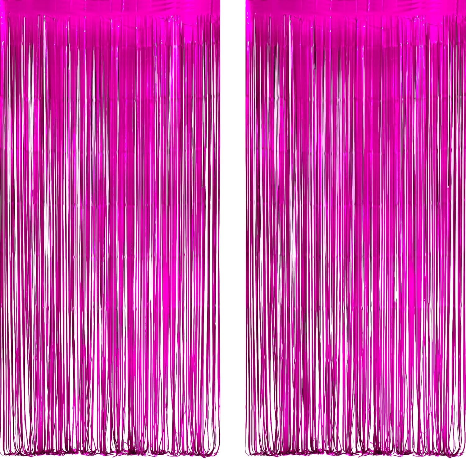 Iridescent Party Streamers Backdrop Neon Transparent Holographic Tinsel ...