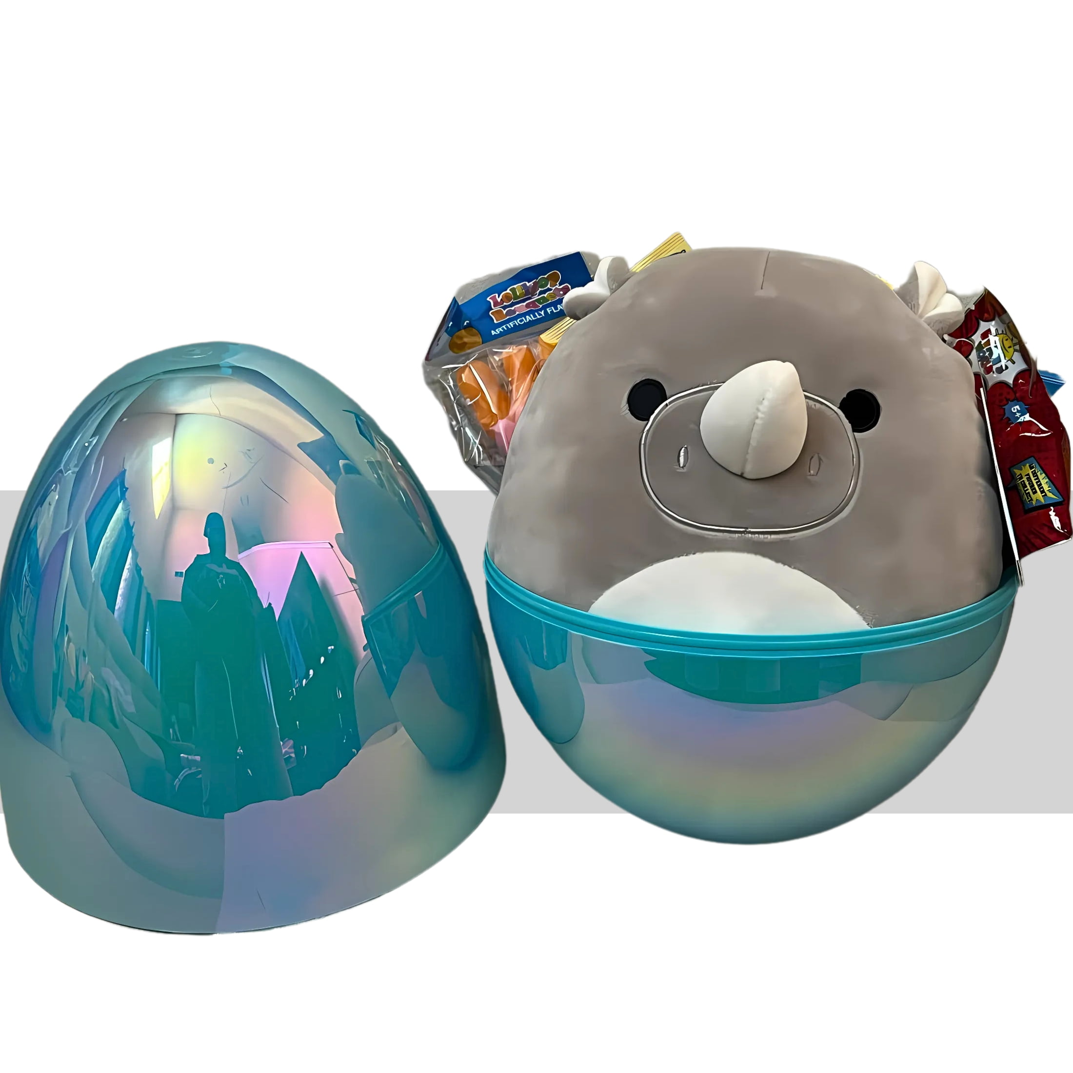 Iridescent Teal JUMBO Egg, 12 Inch Prefilled Easter Basket Giant ...
