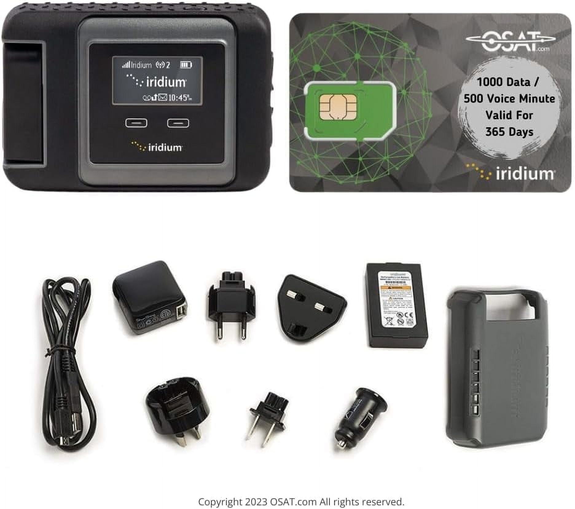 Iridium GO! Satellite Wi-Fi Hotspot + 1000 Data & 500 Voice Minutes ...