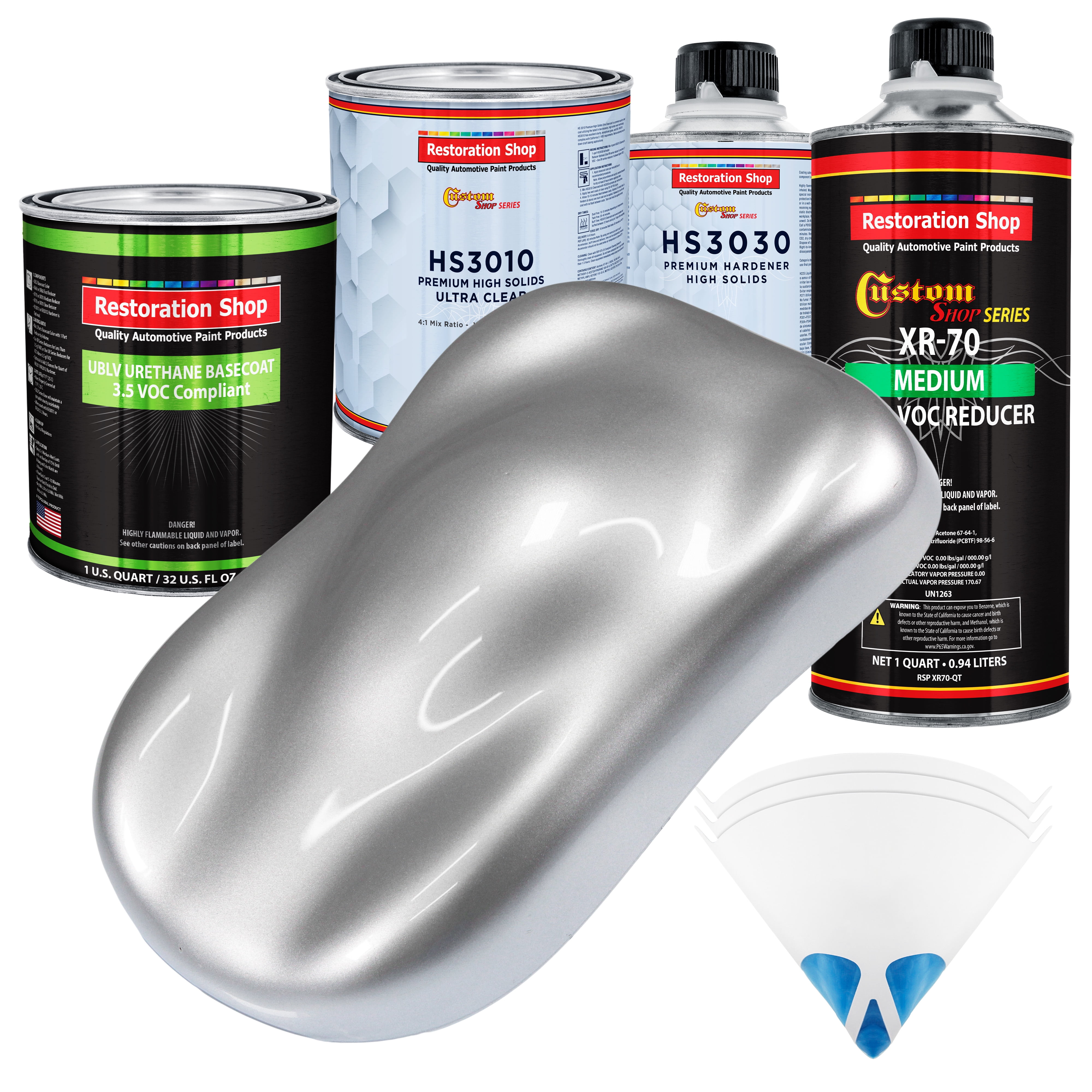 Iridium Silver Metallic Prem Quart Kit Low VOC URETHANE BASECOAT Auto ...
