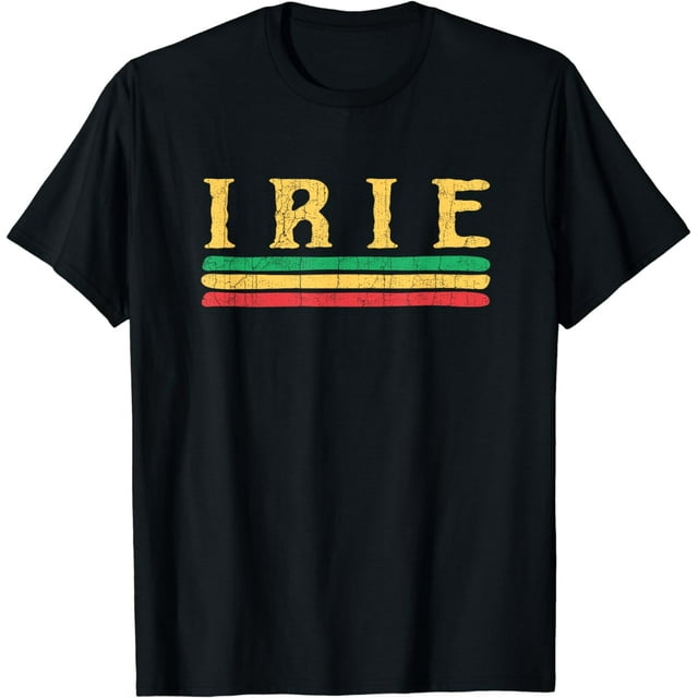Irie Rasta Reggae Rastafari Funny Jamaica jamaican T-Shirt - Walmart.com