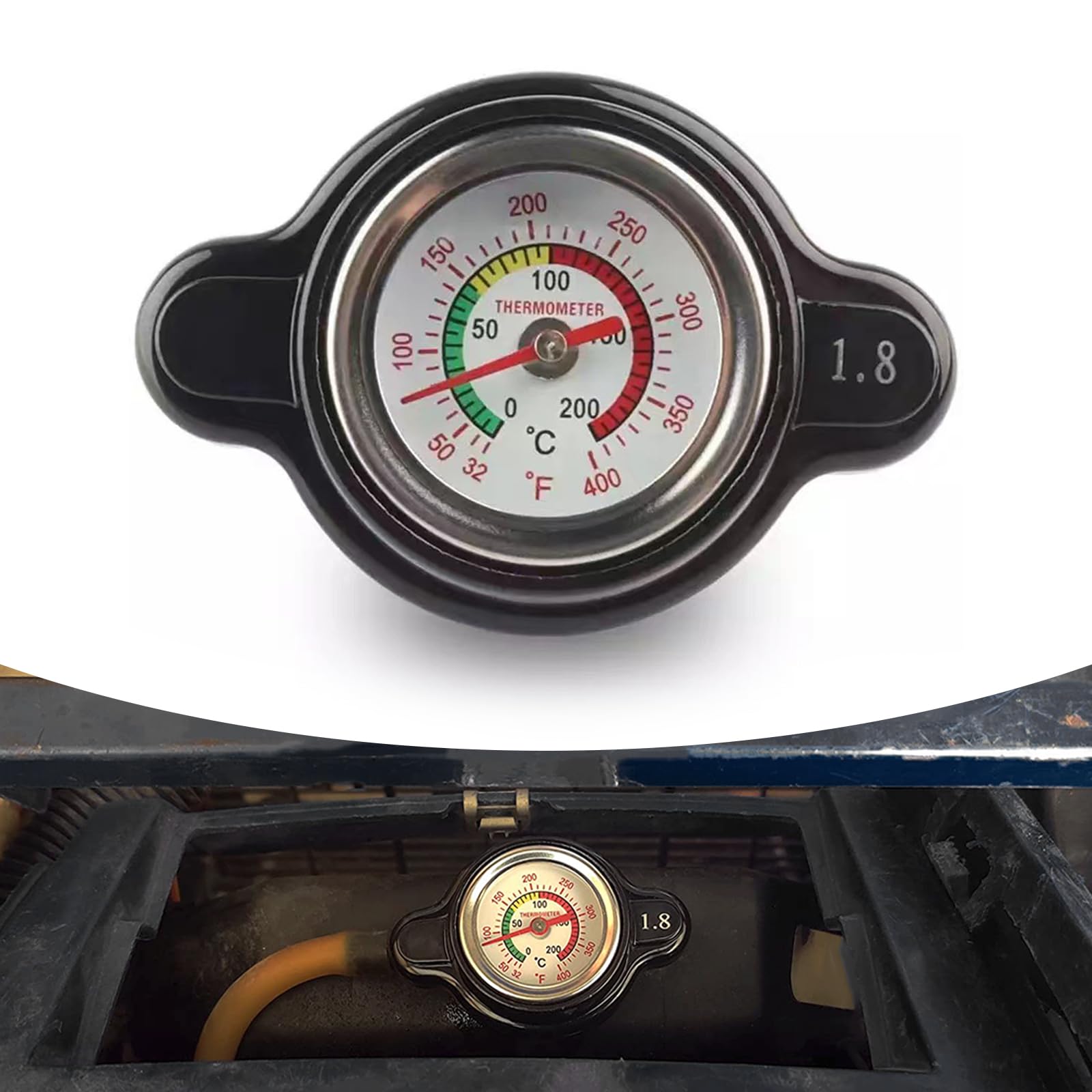 Irinidig 1 PC Car High-pressure Radiator Cap, 1.8 Bar Water Tank Cover ...