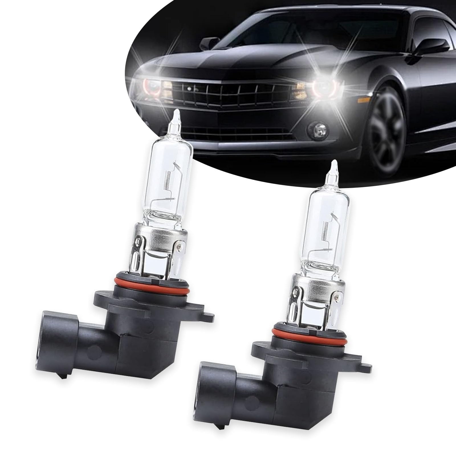 Irinidig 2 PCS 9005 Car Halogen Bulb, 12V 55W Quartz Lamp Ultra-bright ...