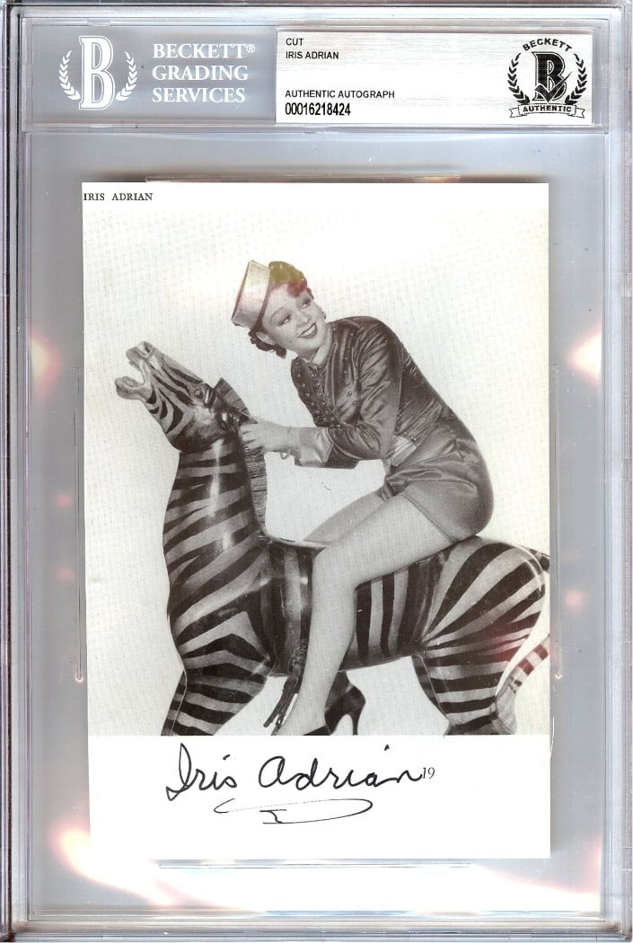 Iris Adrian Signed Autograph Cut Signature Hollywood Actress BAS ...