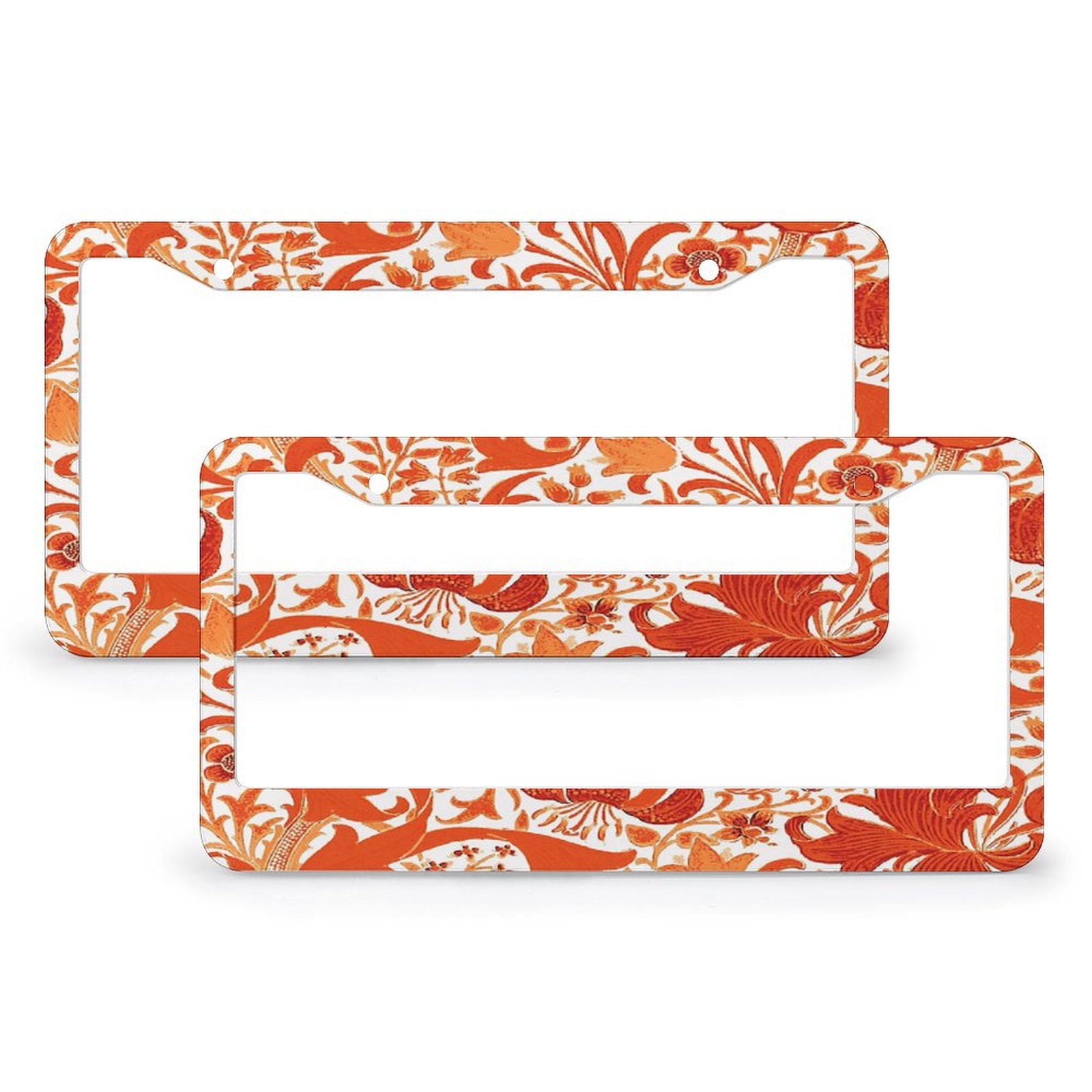 Iris And Lily Mandarin Orange License Plate Frame Holder - 2 Pack ...