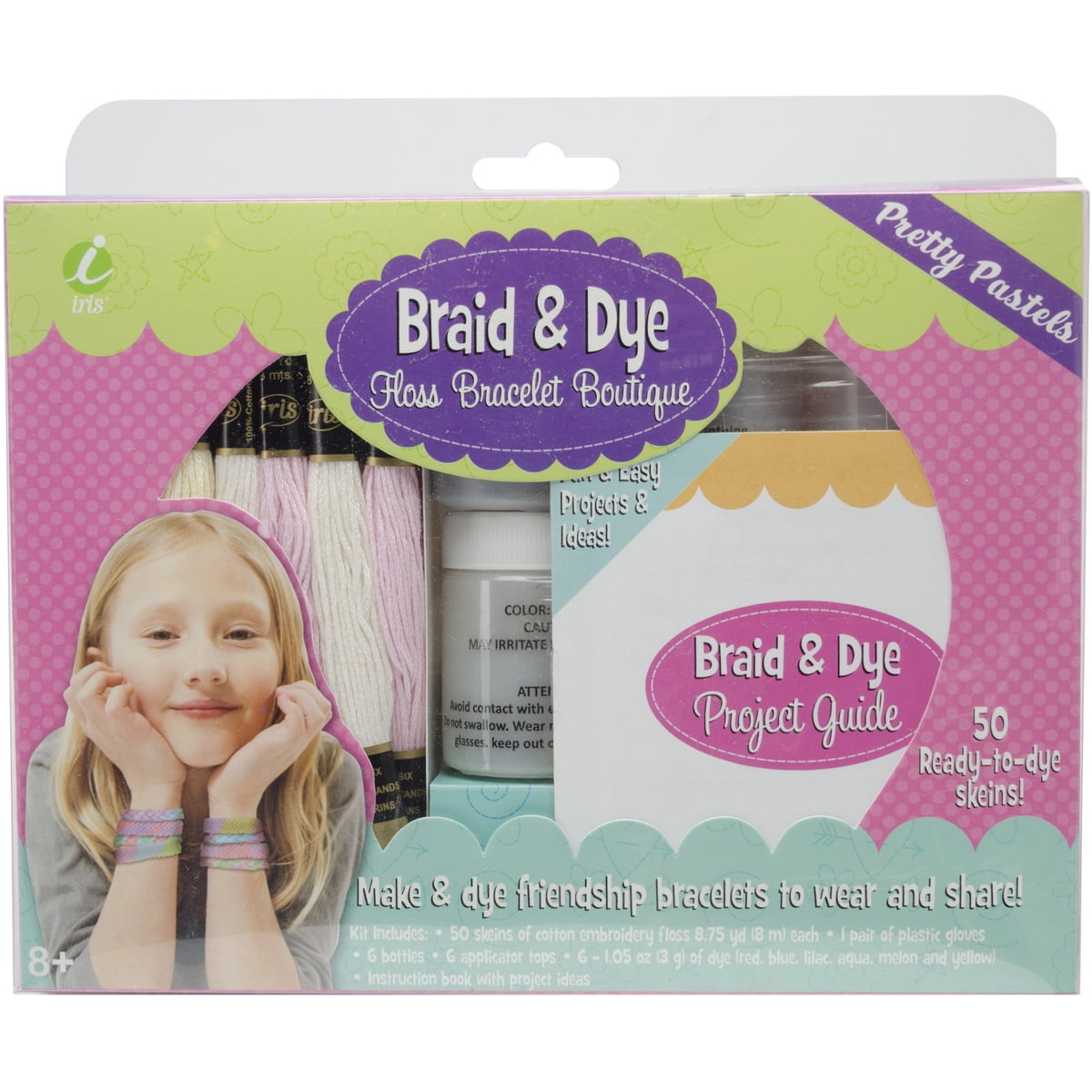 Iris Braid & Dye Floss Bracelet Boutique-Pretty Pastels - Walmart.com