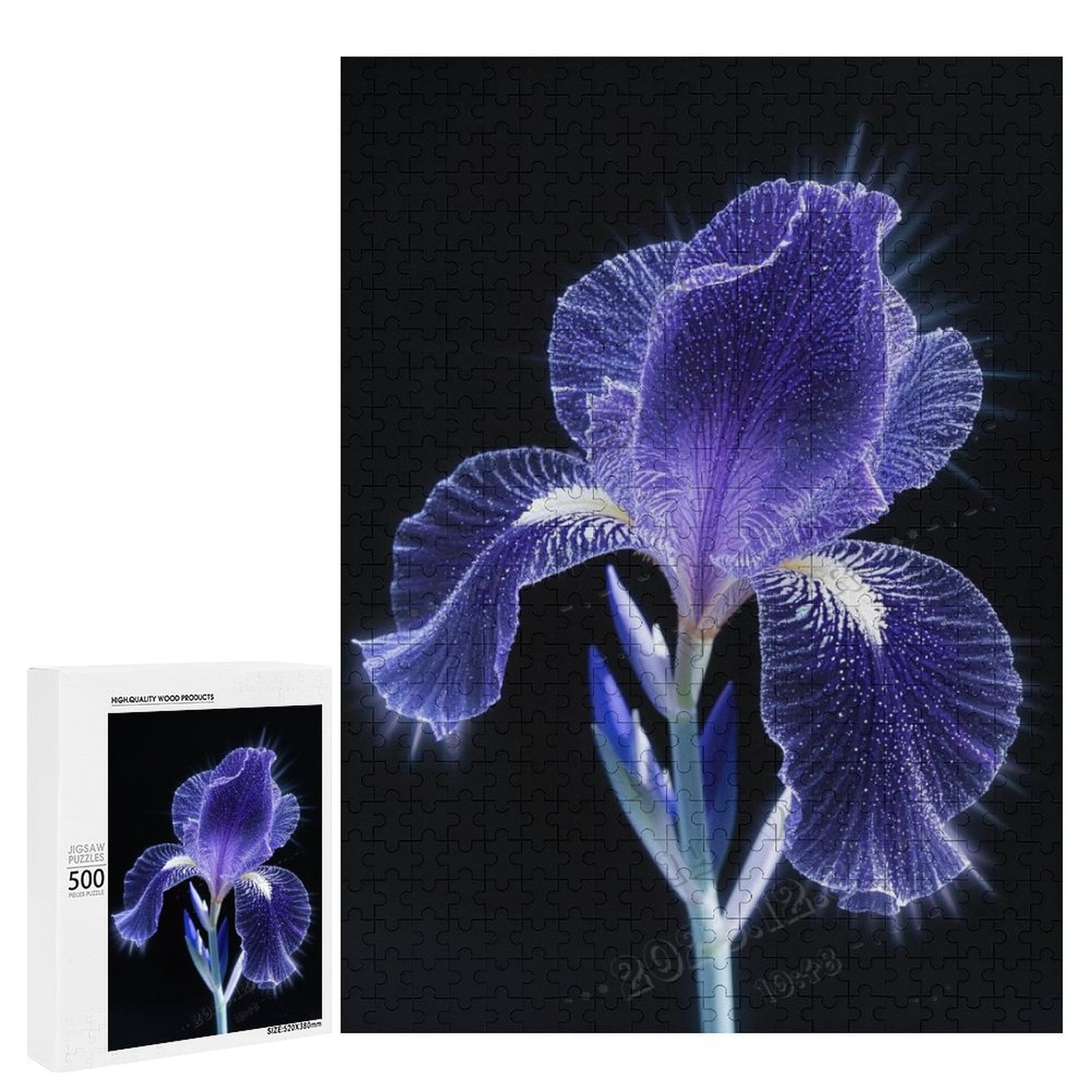 Iris Flower Precision Puzzle – 500 Pieces | Wooden Jigsaw for Adults ...