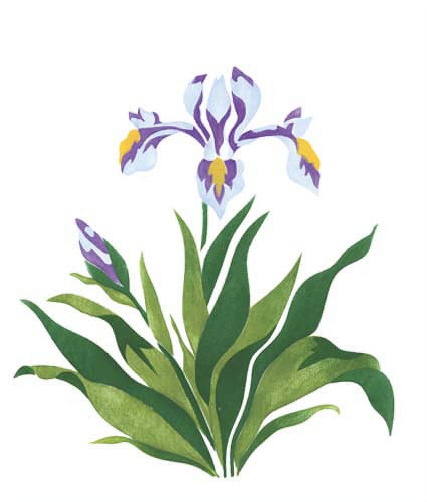 Iris Flower Wall Stencil SKU #1949 by Designer Stencils - Walmart.com