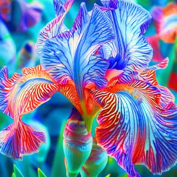 Iris Planting-Beautiful Garden Decoration-Simple to Grow-Garden Stakes ...