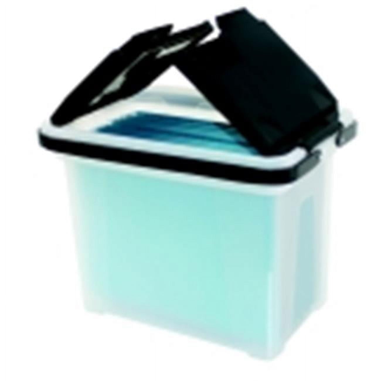 Iris Portable Wing Lid File Box With Handle, Clear And Black - Walmart.com